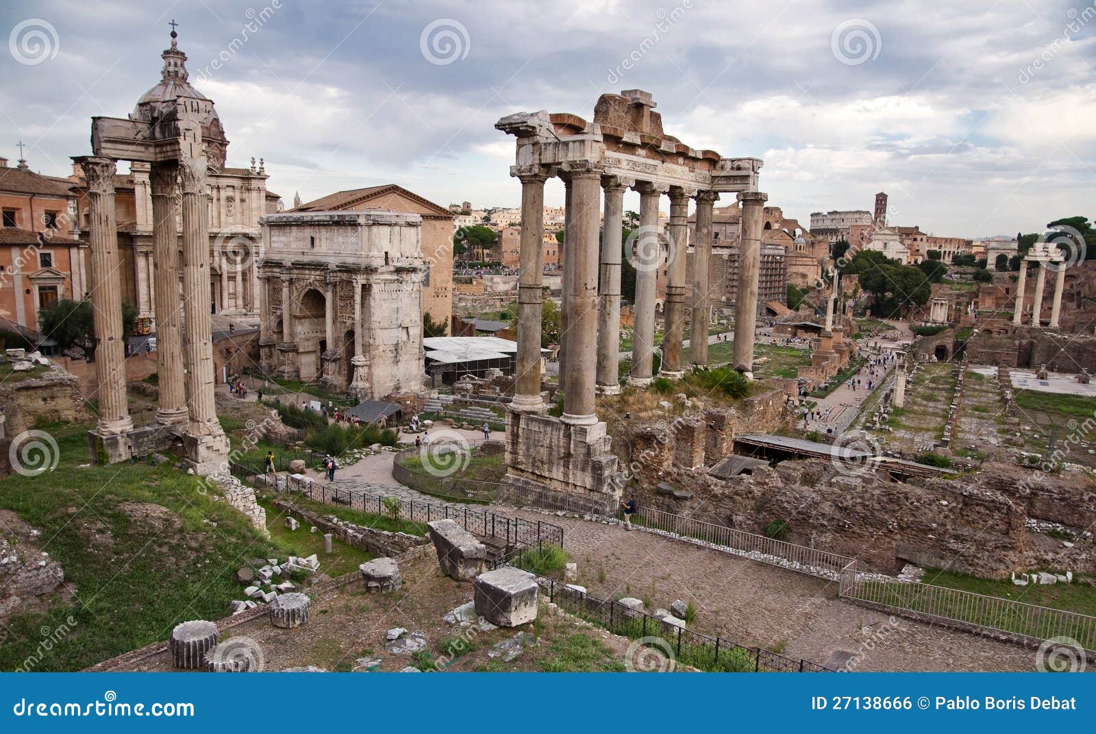 Postcard Foro Romano - Roma - Italy Stock Photo - Image of building ...