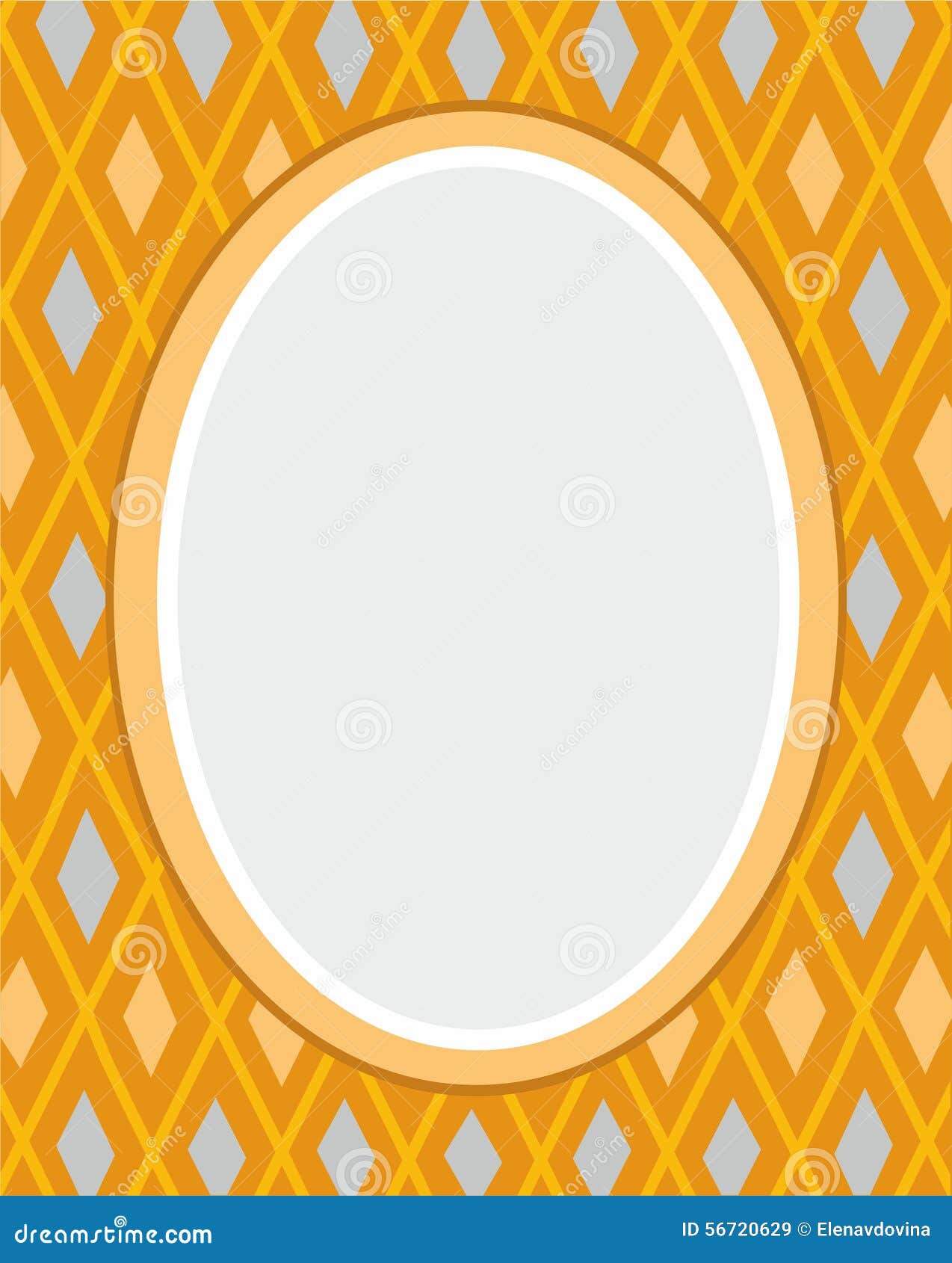 Postcard, Frame, Yellow, Diamonds, Geometry, Color, Flat. Stock Vector ...