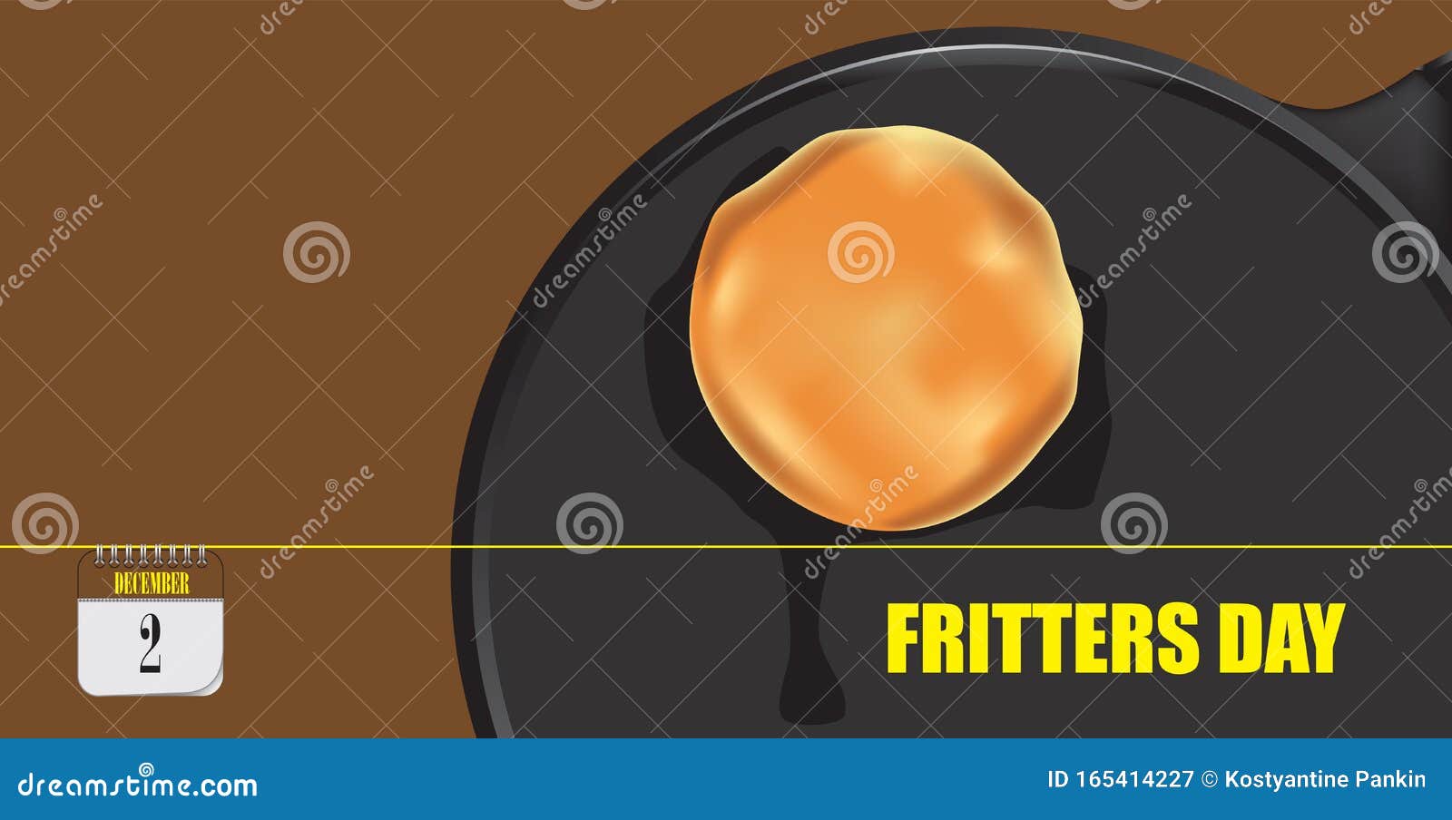 Postcard Fritters Day stock vector. Illustration of postcard - 165414227