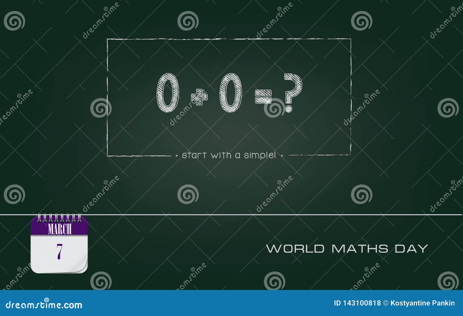 Postcard World Maths Day stock vector. Illustration of knowledge ...