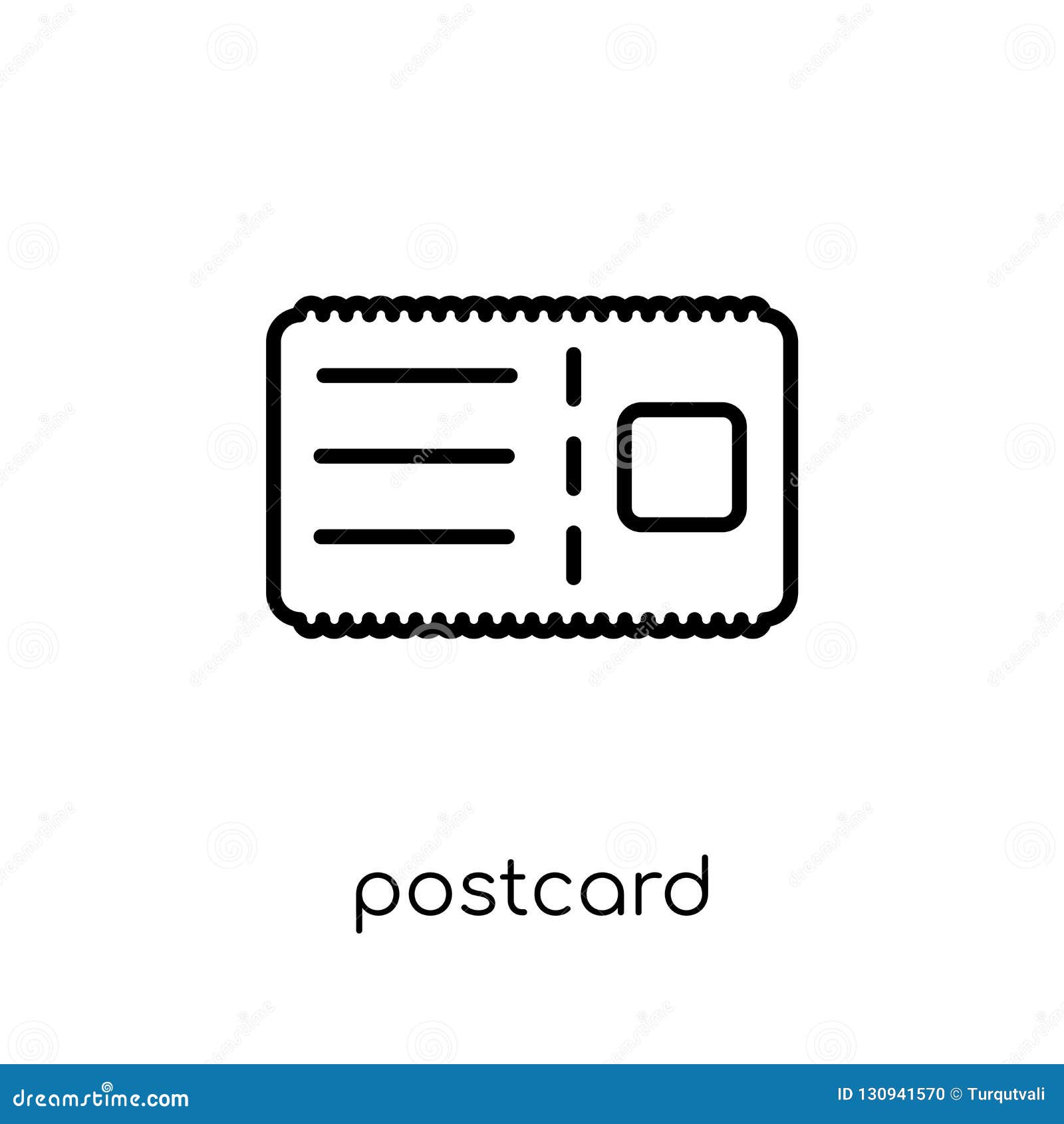 Postcard Icon from Communication Collection. Stock Vector ...