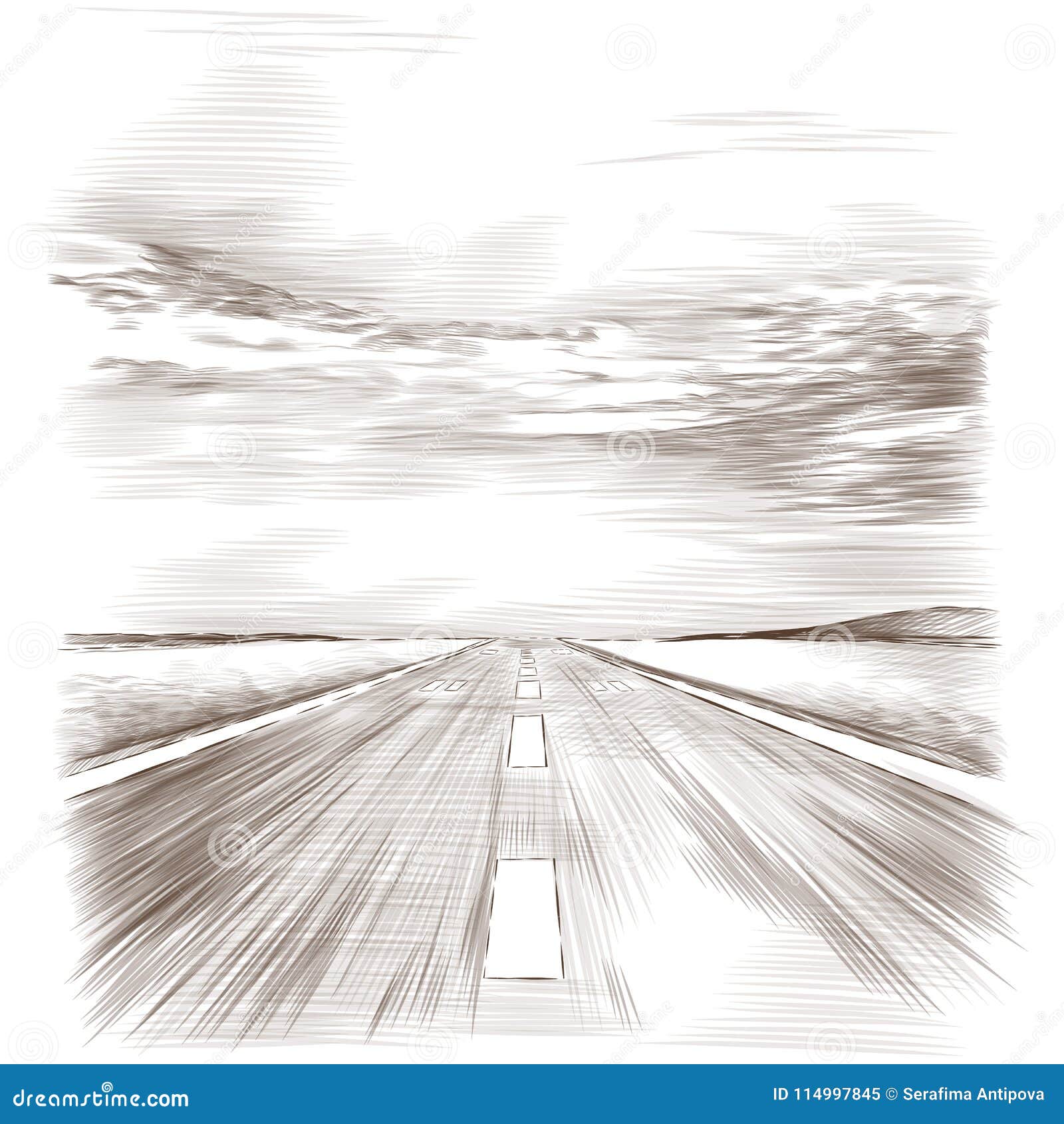 Runway landscape stock vector. Illustration of distance - 114997845
