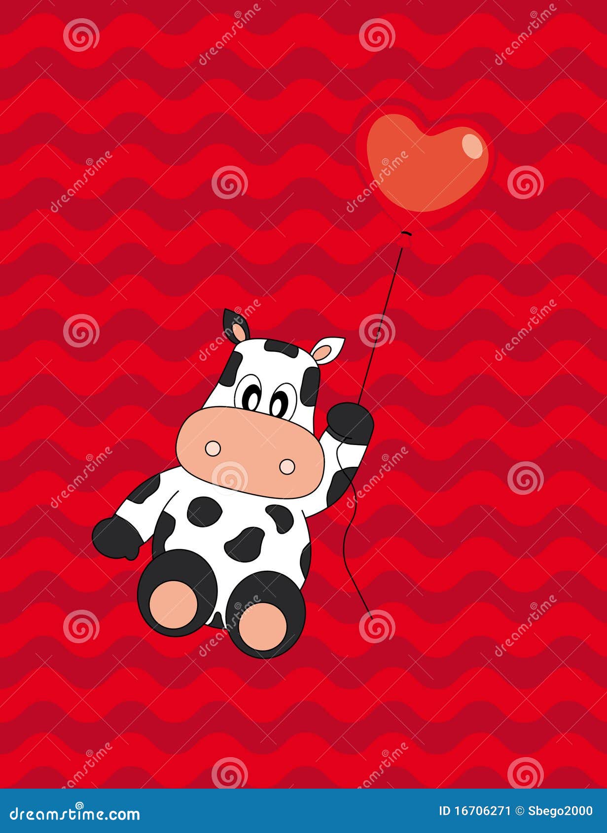 Postcard love. Cow stock vector. Illustration of born - 16706271