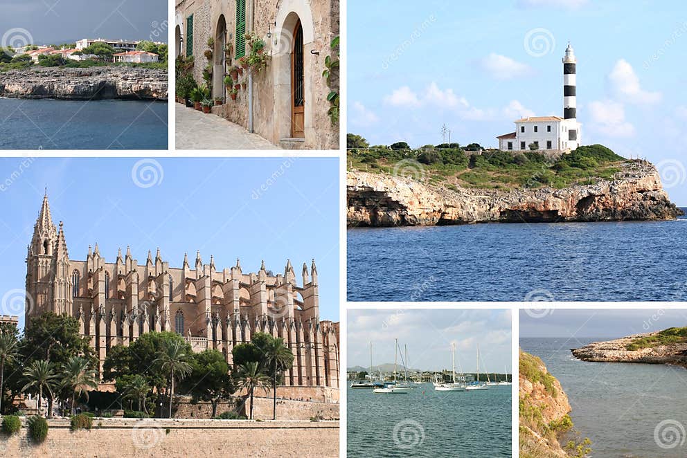 Postcard from Mallorca stock image. Image of clouds, coastal - 6742919