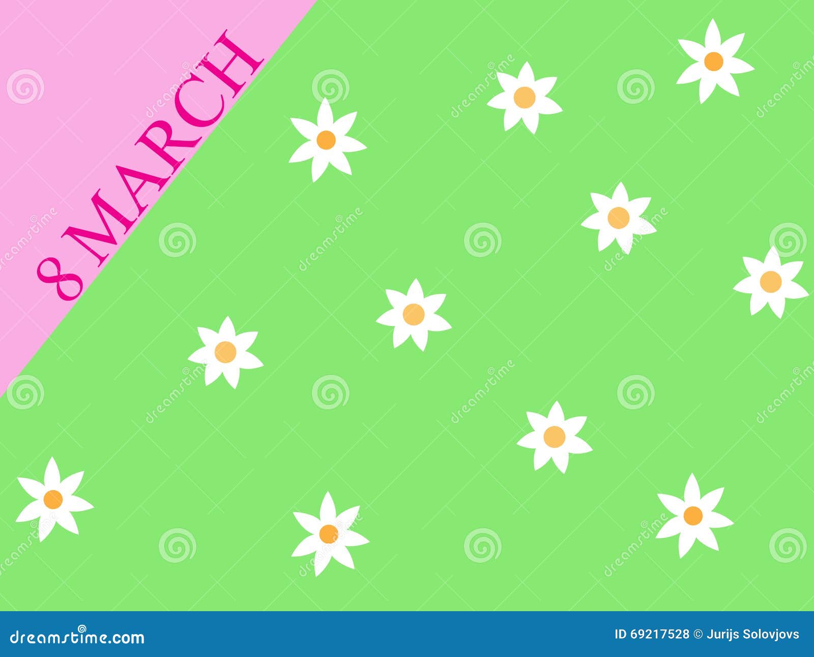 Postcard from 8 March. stock vector. Illustration of march - 69217528
