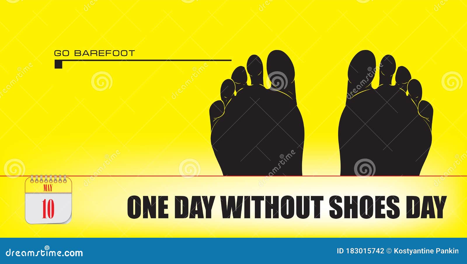 Postcard One Day without Shoes Day Stock Vector - Illustration of mail ...