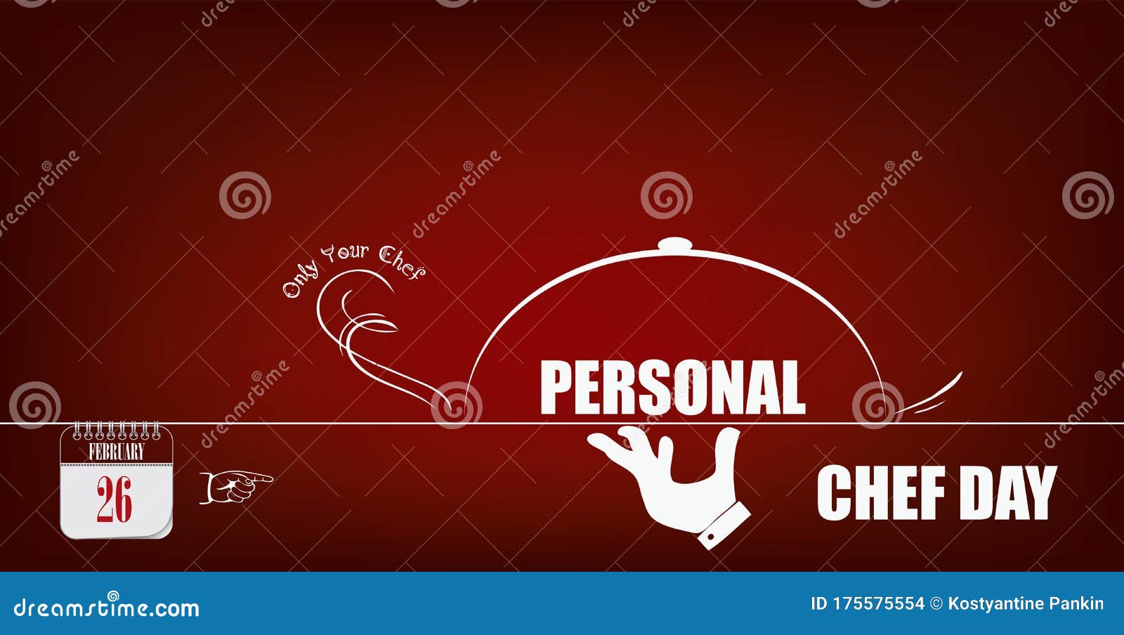 Postcard Personal Chef Day stock vector. Illustration of success ...