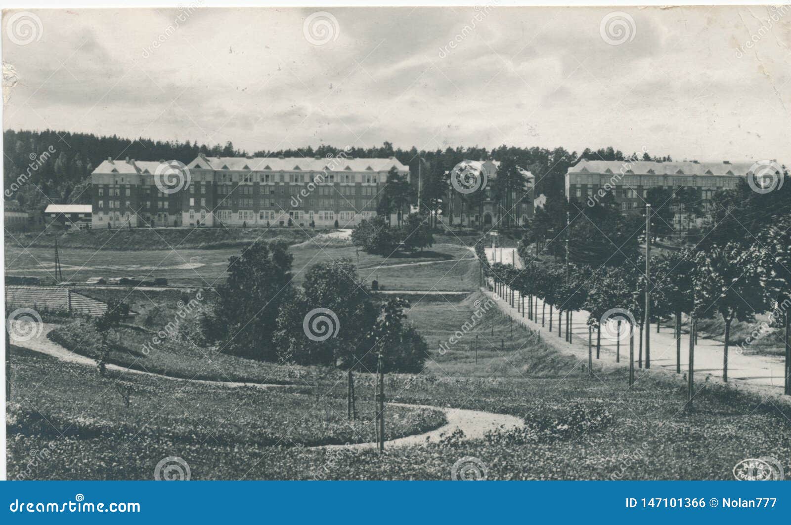 Postcard Printed in Sweden Shows View of the City of Boras, Circa 1924 ...