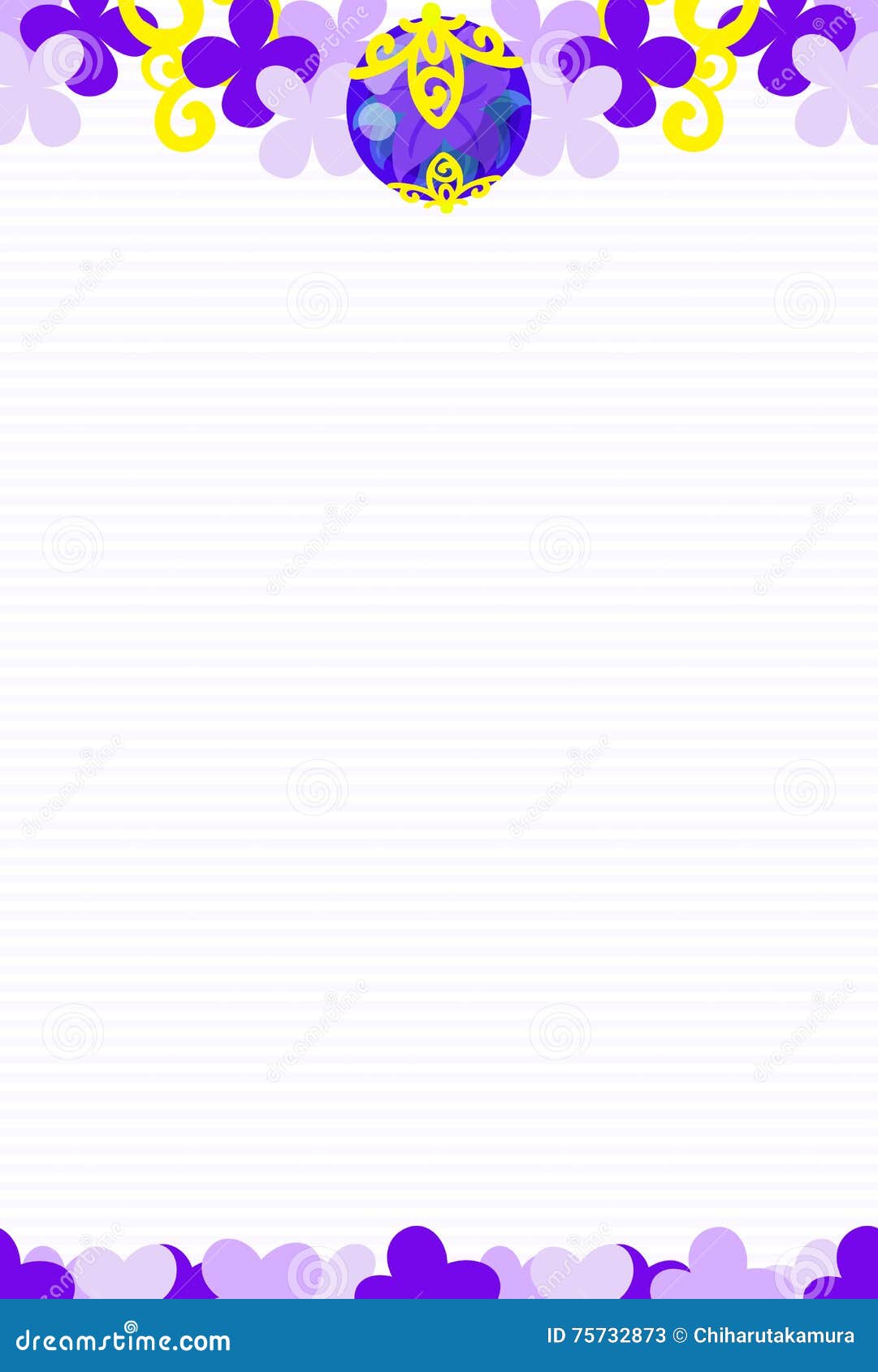 Postcard of purple flower stock vector. Illustration of imagination ...