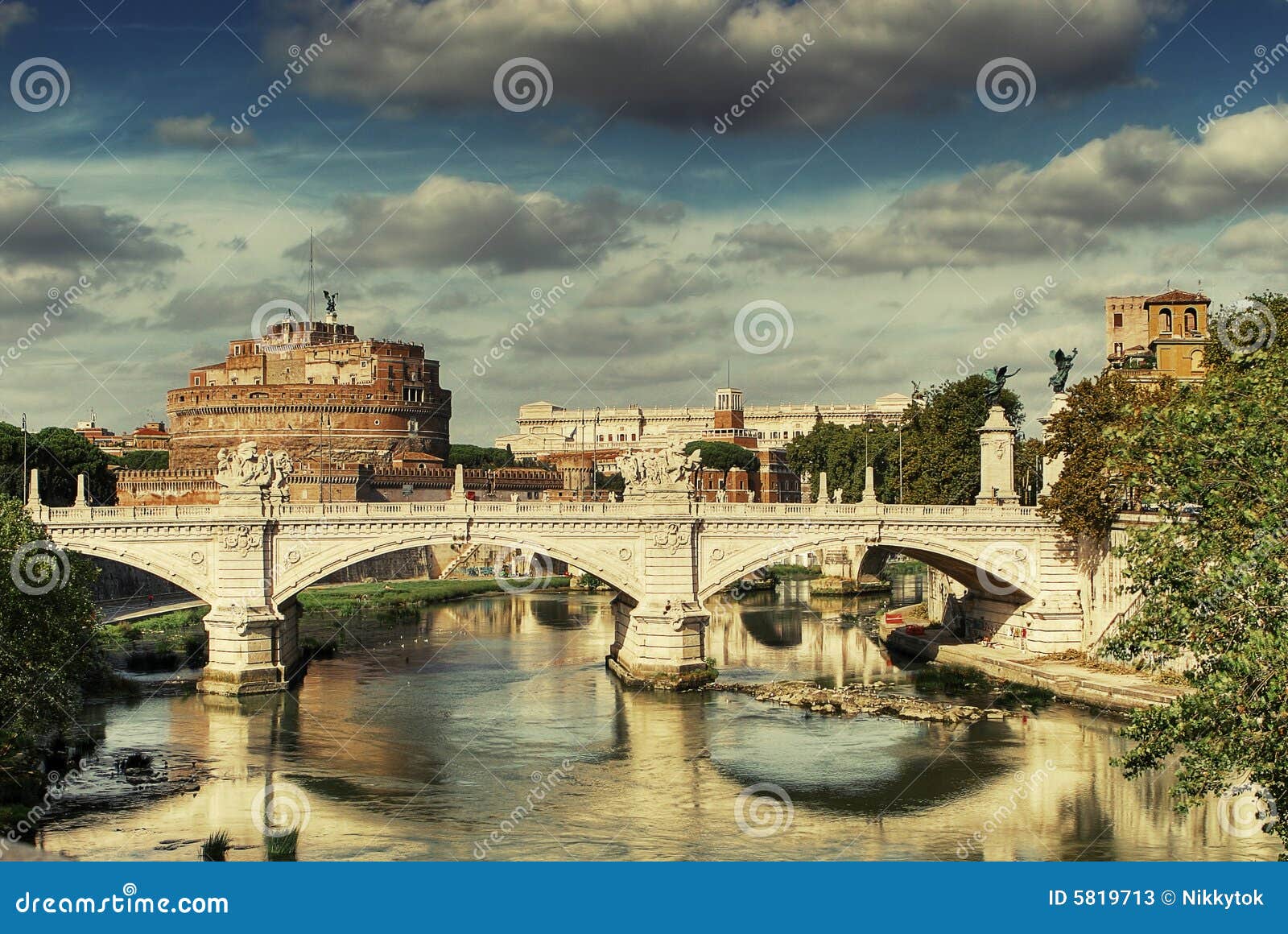Postcard of Rome stock image. Image of museum, empire - 5819713