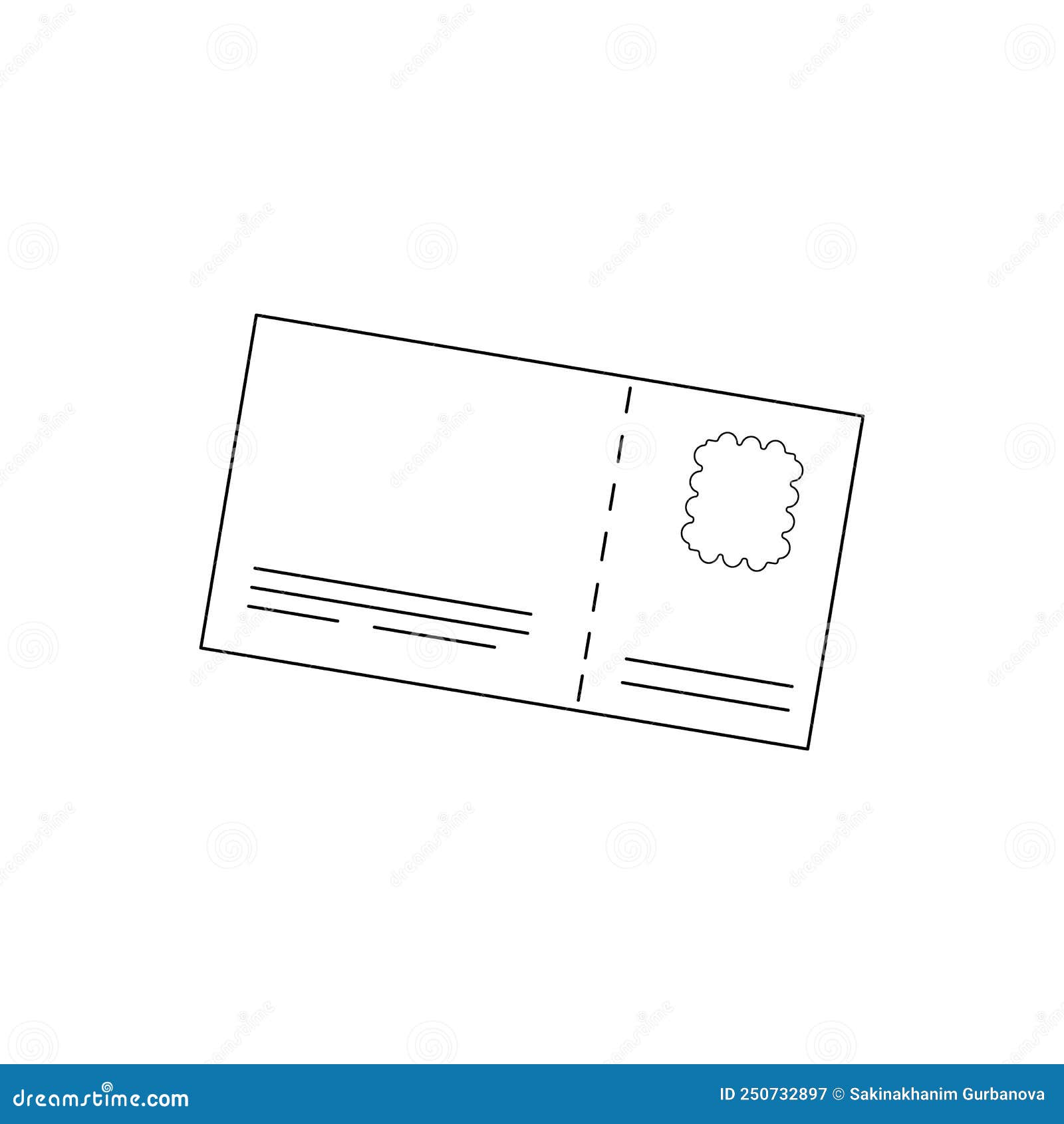 Postcard Send Outline Icon. Linear Style Sign for Mobile Concept and ...