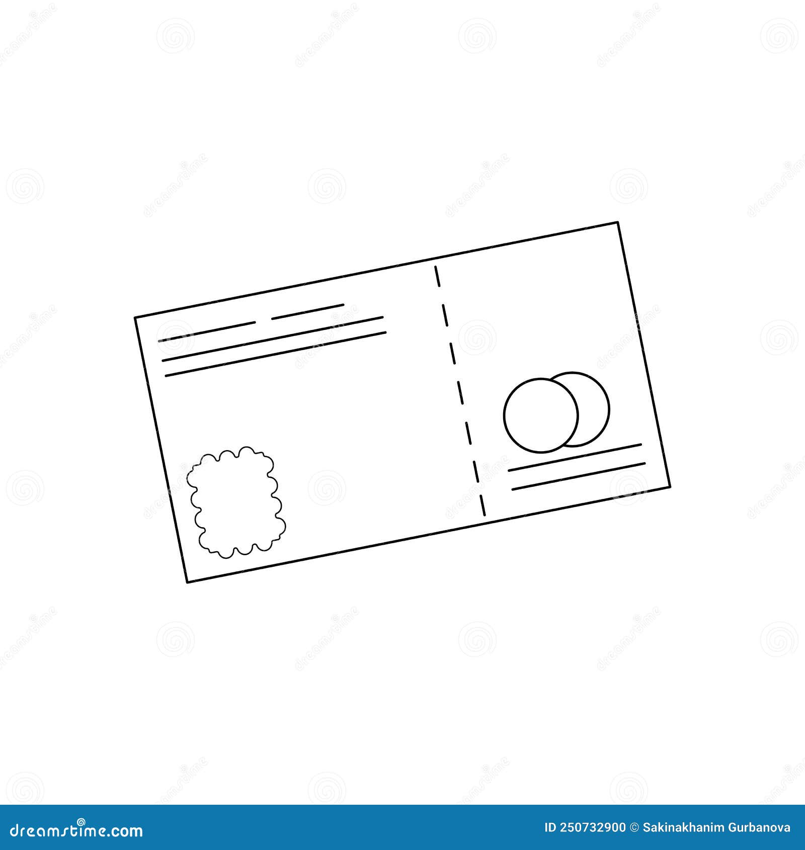 Postcard Send Outline Icon. Linear Style Sign for Mobile Concept and ...