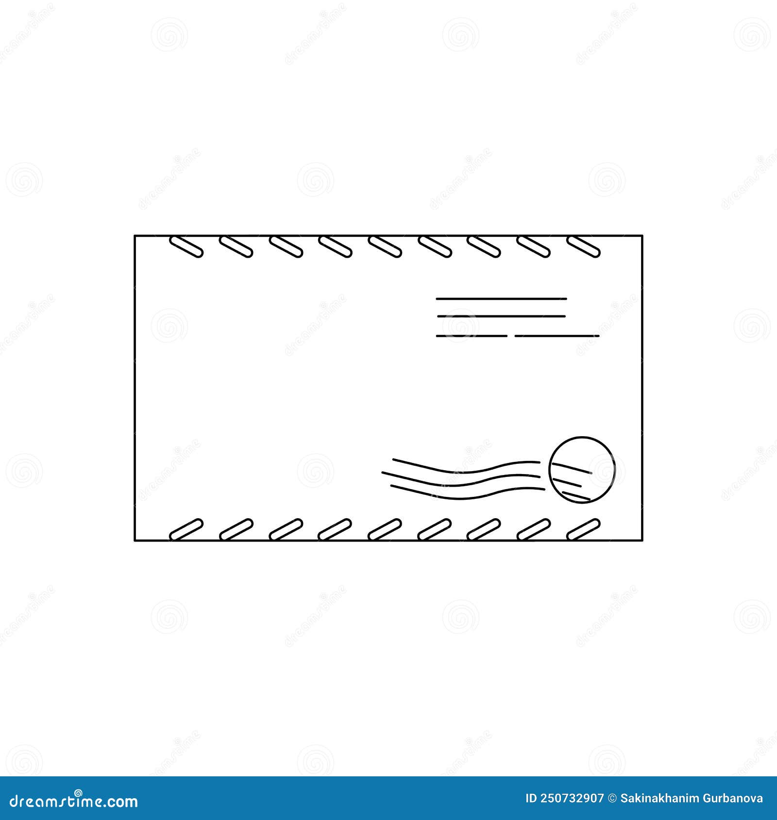 Postcard Send Outline Icon. Linear Style Sign for Mobile Concept and ...