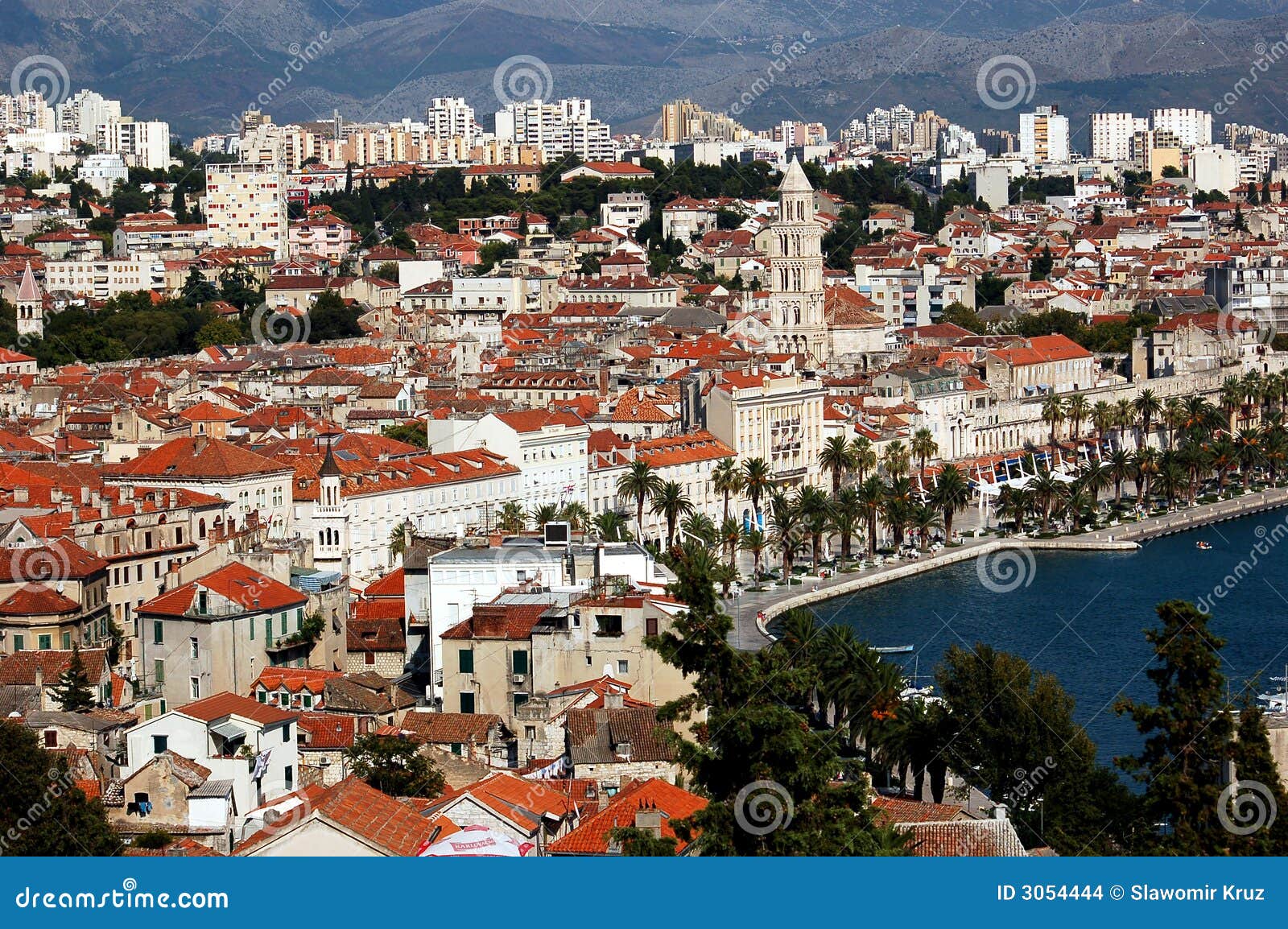 Postcard from Split , Croatia Stock Photo - Image of city, marine: 3054444