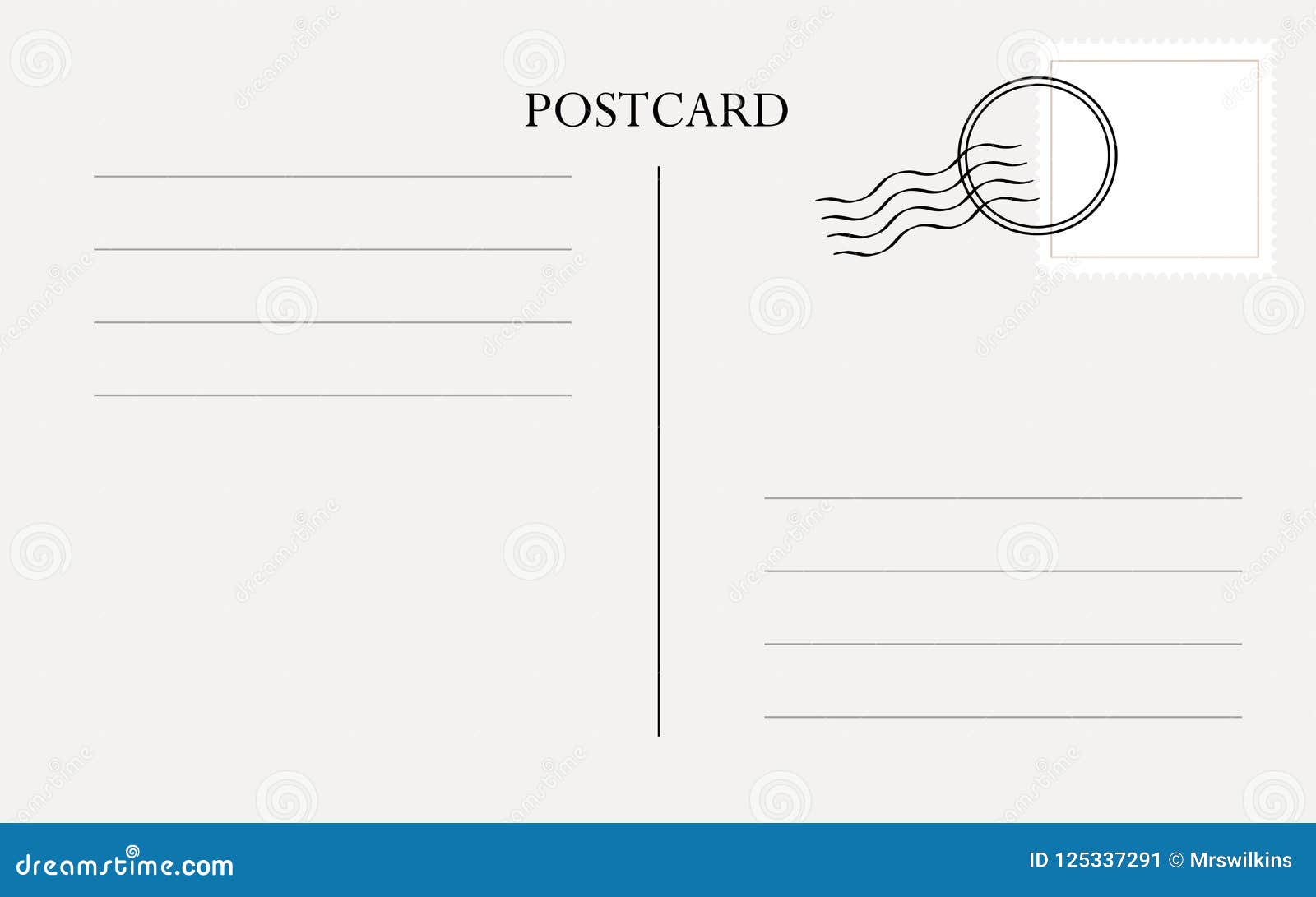 Postcard Template Vector Beautiful Retro Postcard Stock Illustration ... Postcard Template Vector Beautiful Retro Postcard Stock Illustration ...