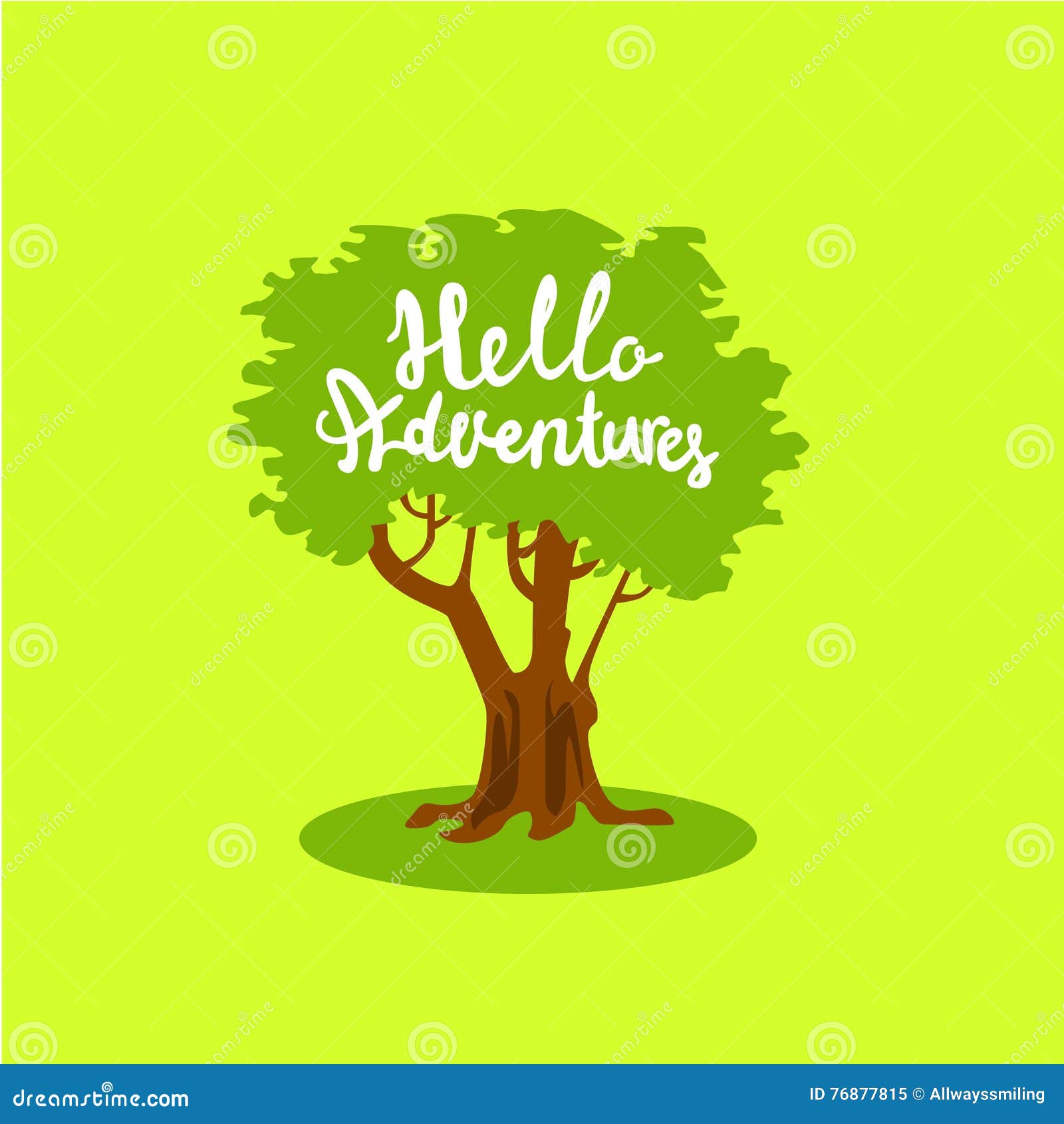 Hello Adventures Banner. Colorful Balloons Fly In Sky. White Clouds ...