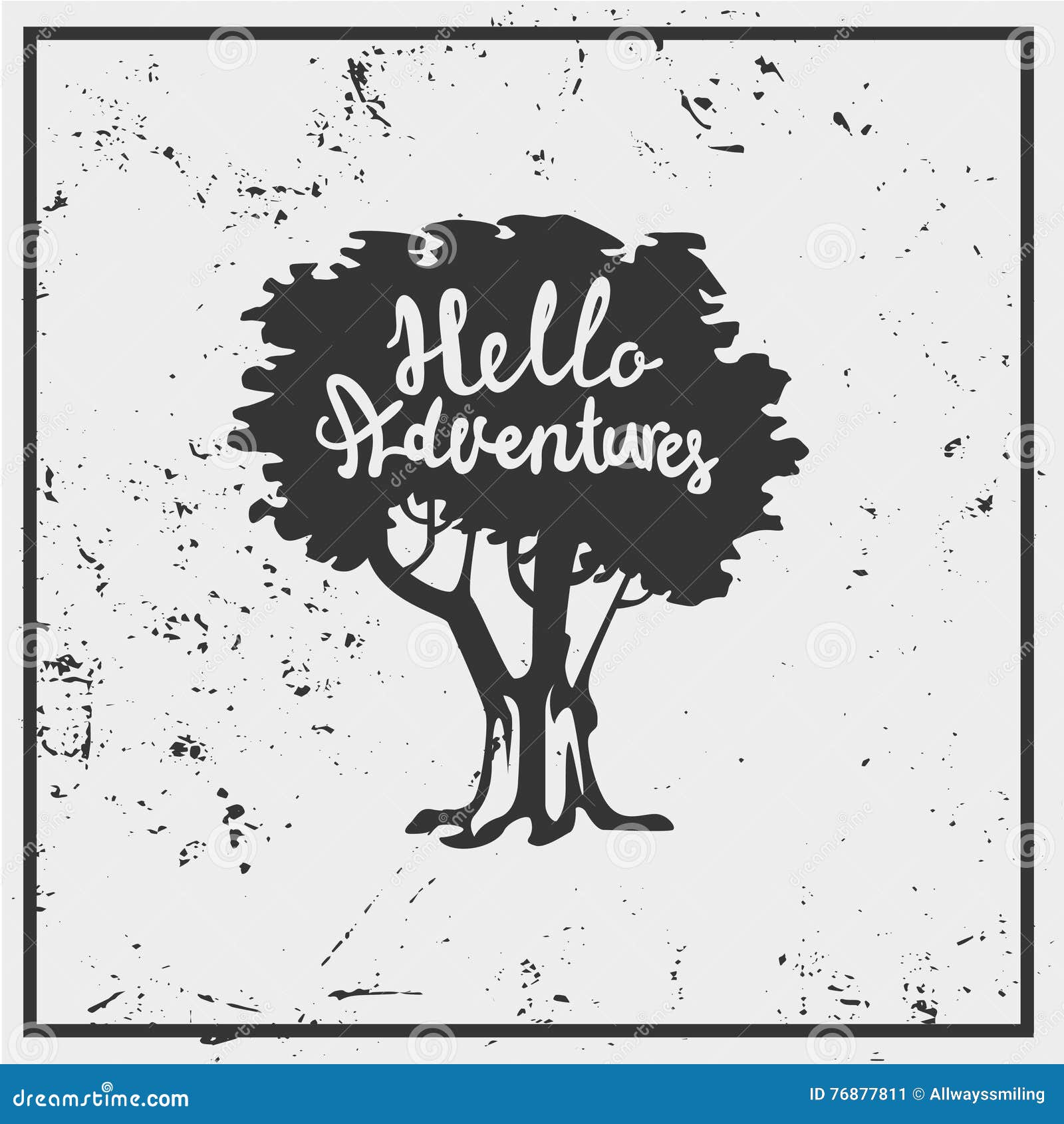Hello Adventures Banner. Colorful Balloons Fly In Sky. White Clouds ...