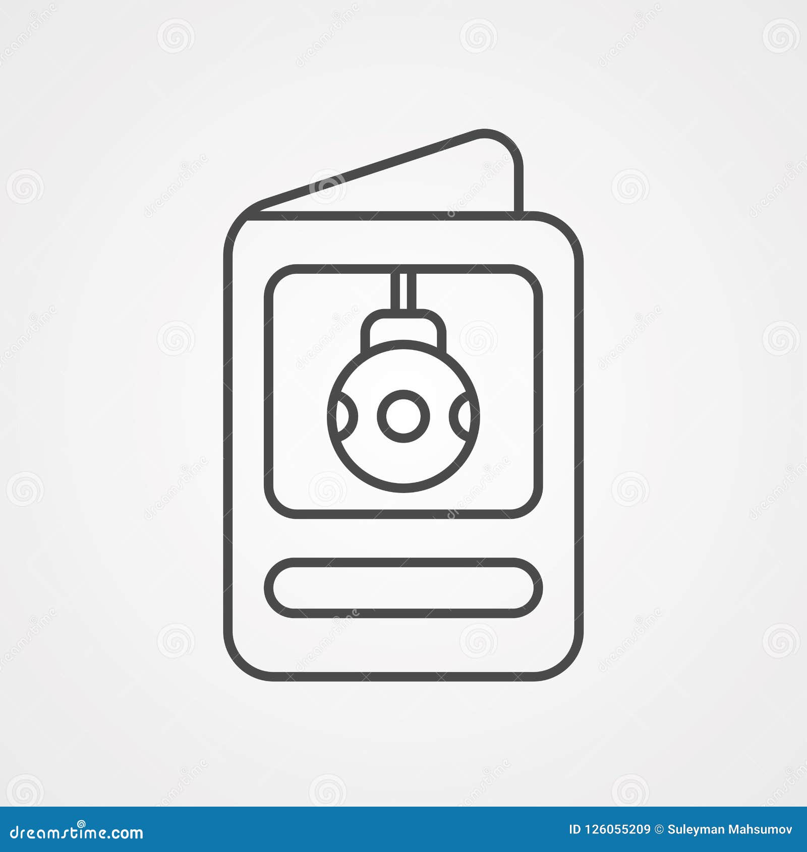 Postcard Vector Icon Sign Symbol Stock Vector - Illustration of element ...