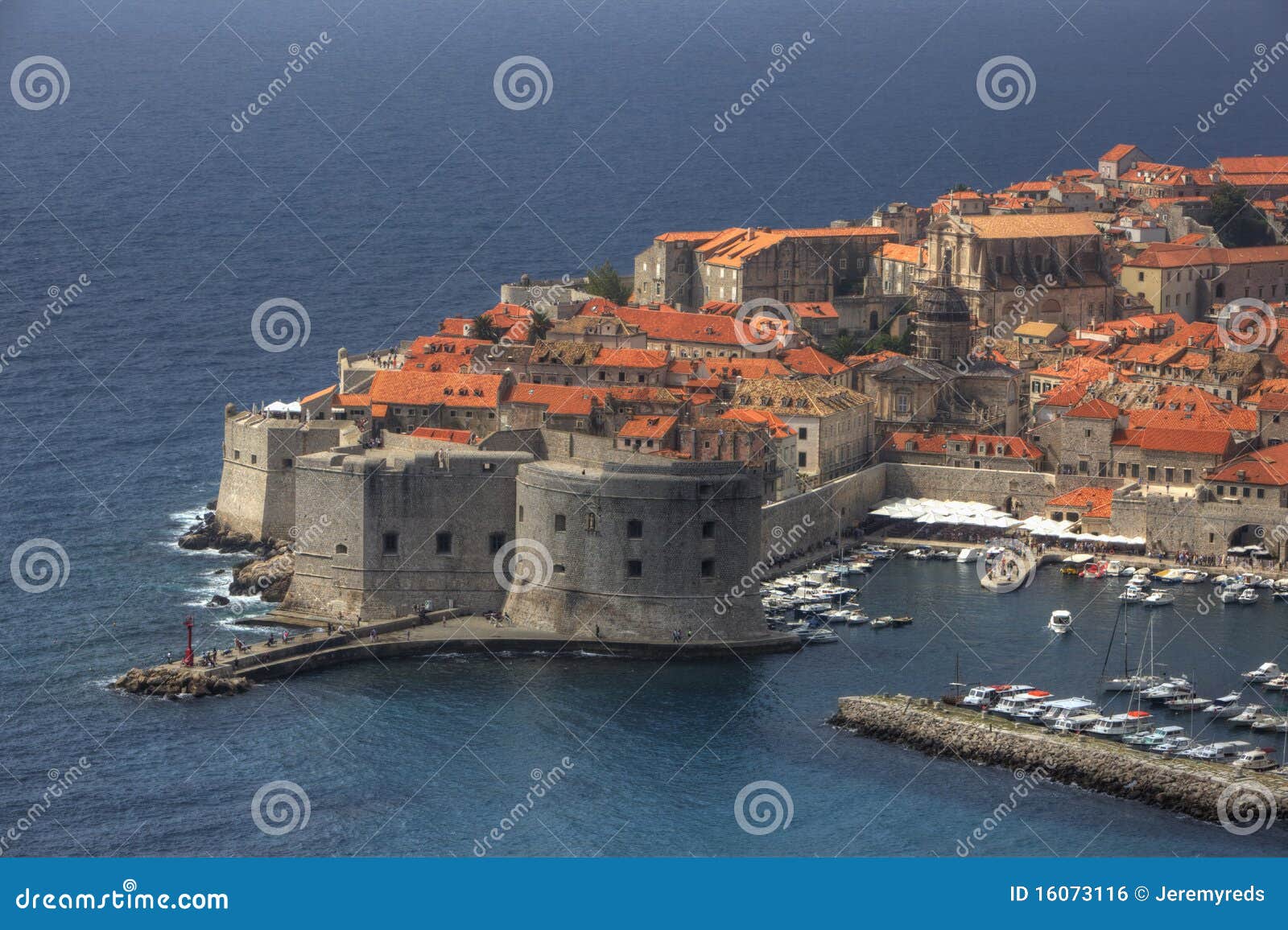 Postcard view of Dubrovnik stock photo. Image of european - 16073116