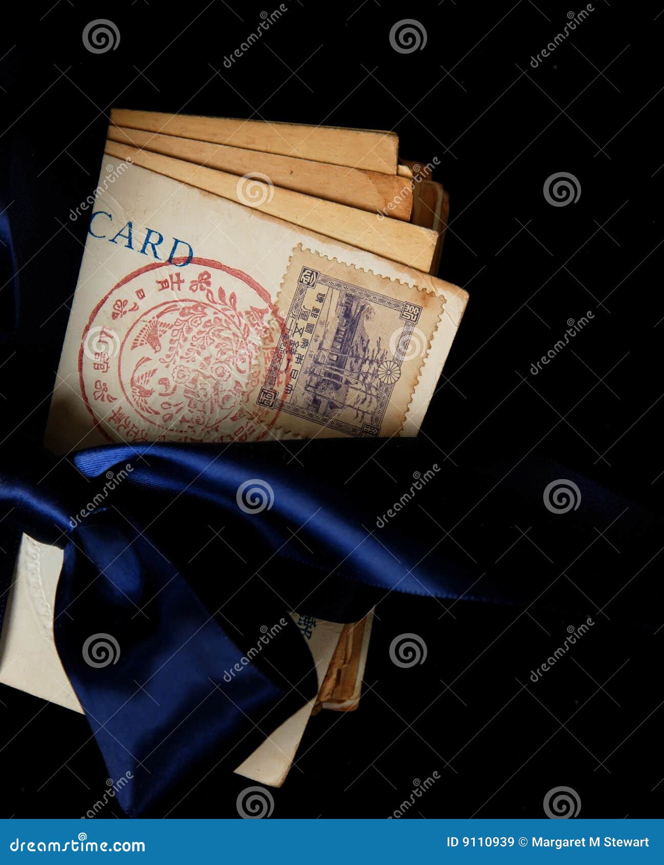 Postcards with ribbon editorial stock image. Image of array - 9110939