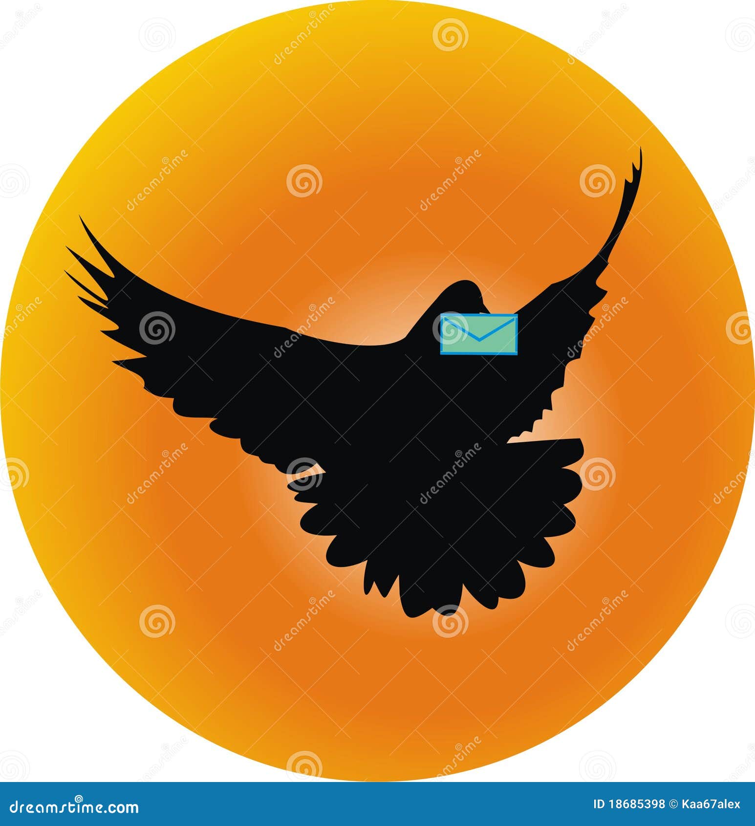 Postduif vector illustratie. Illustration of duif, vleugels - 18685398