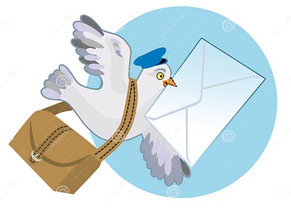 Postduif vector illustratie. Illustration of envelop - 21509496