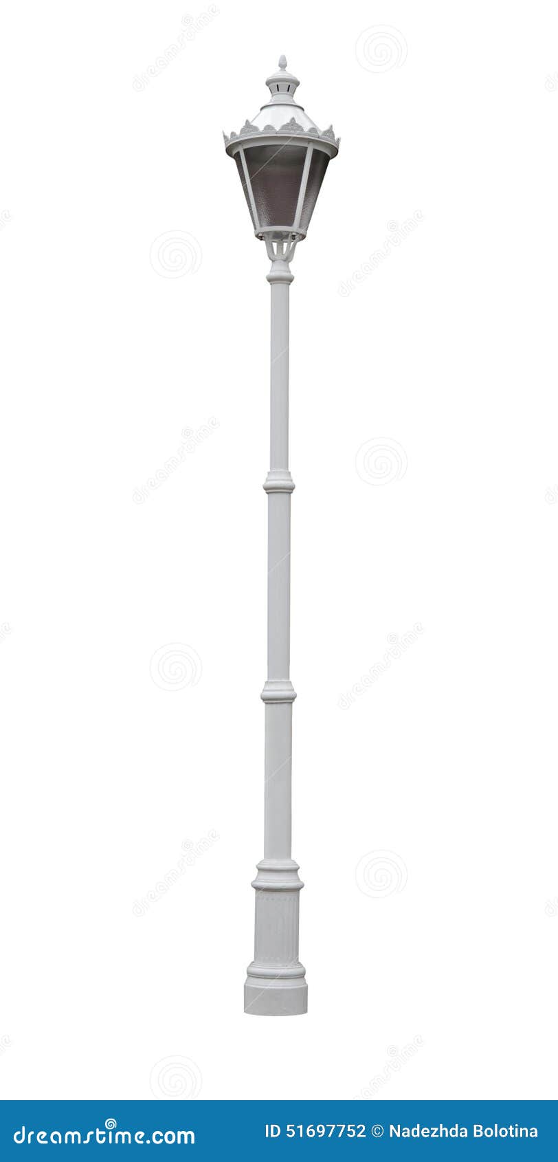 Poste de luz branco da rua foto de stock. Imagem de arquitetura - 51697752