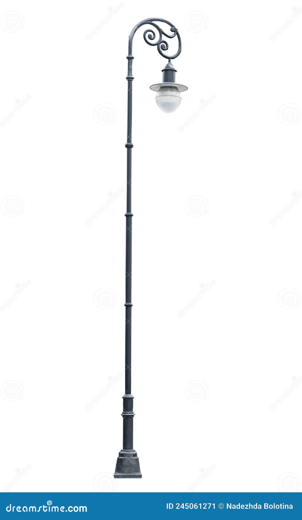 Poste De Rua Isolado Sobre Branco Imagem de Stock - Imagem de ...