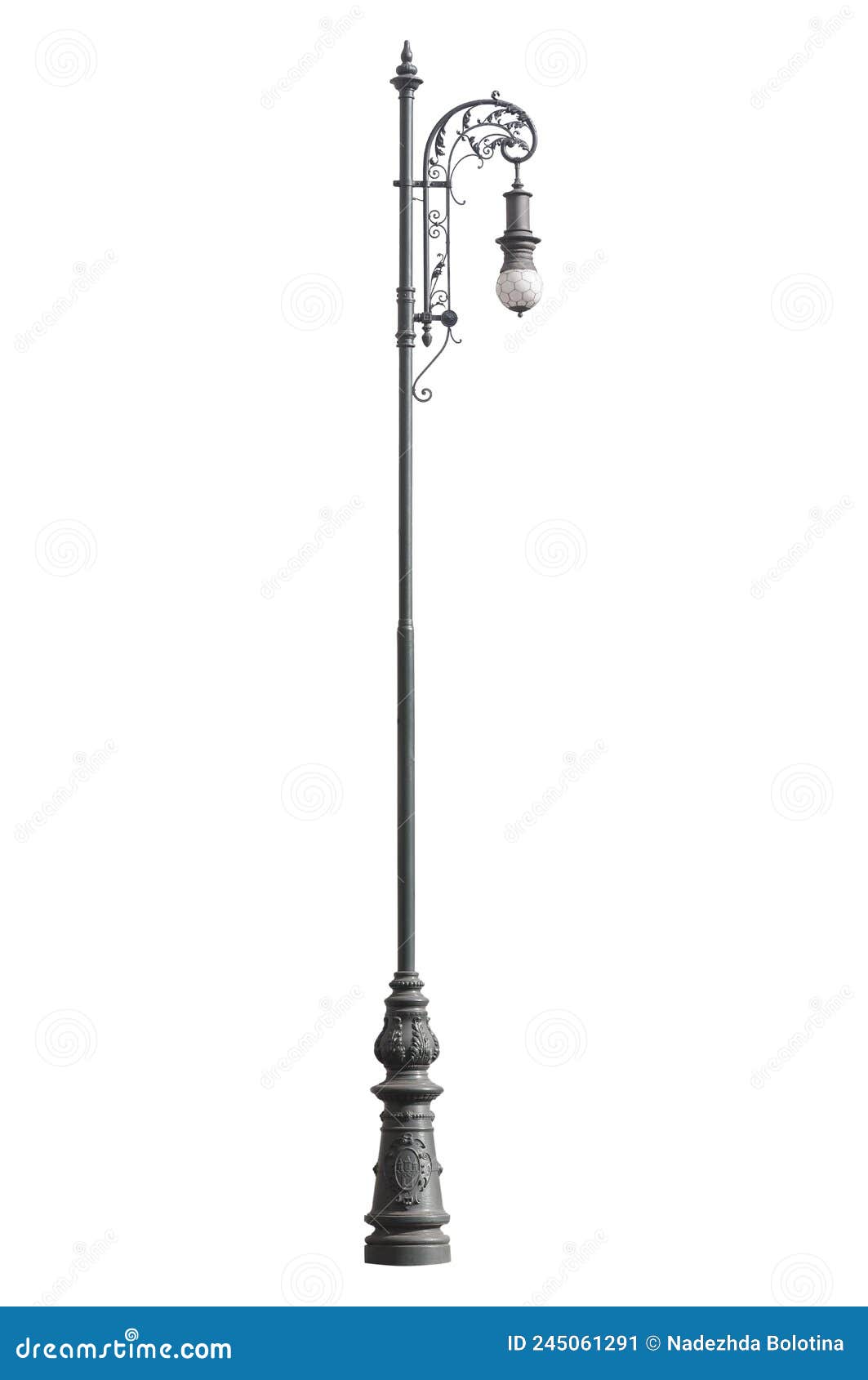 Poste De Rua Isolado Sobre Branco Imagem de Stock - Imagem de exterior ...