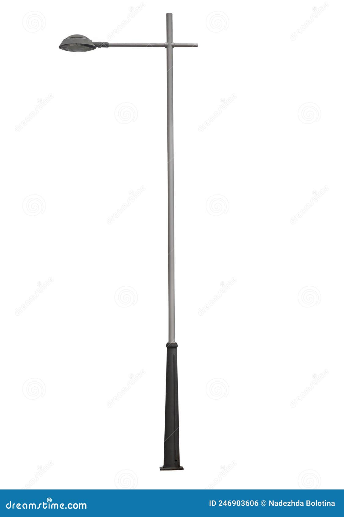 Poste De Rua Isolado Sobre Branco Foto de Stock - Imagem de cinzento ...