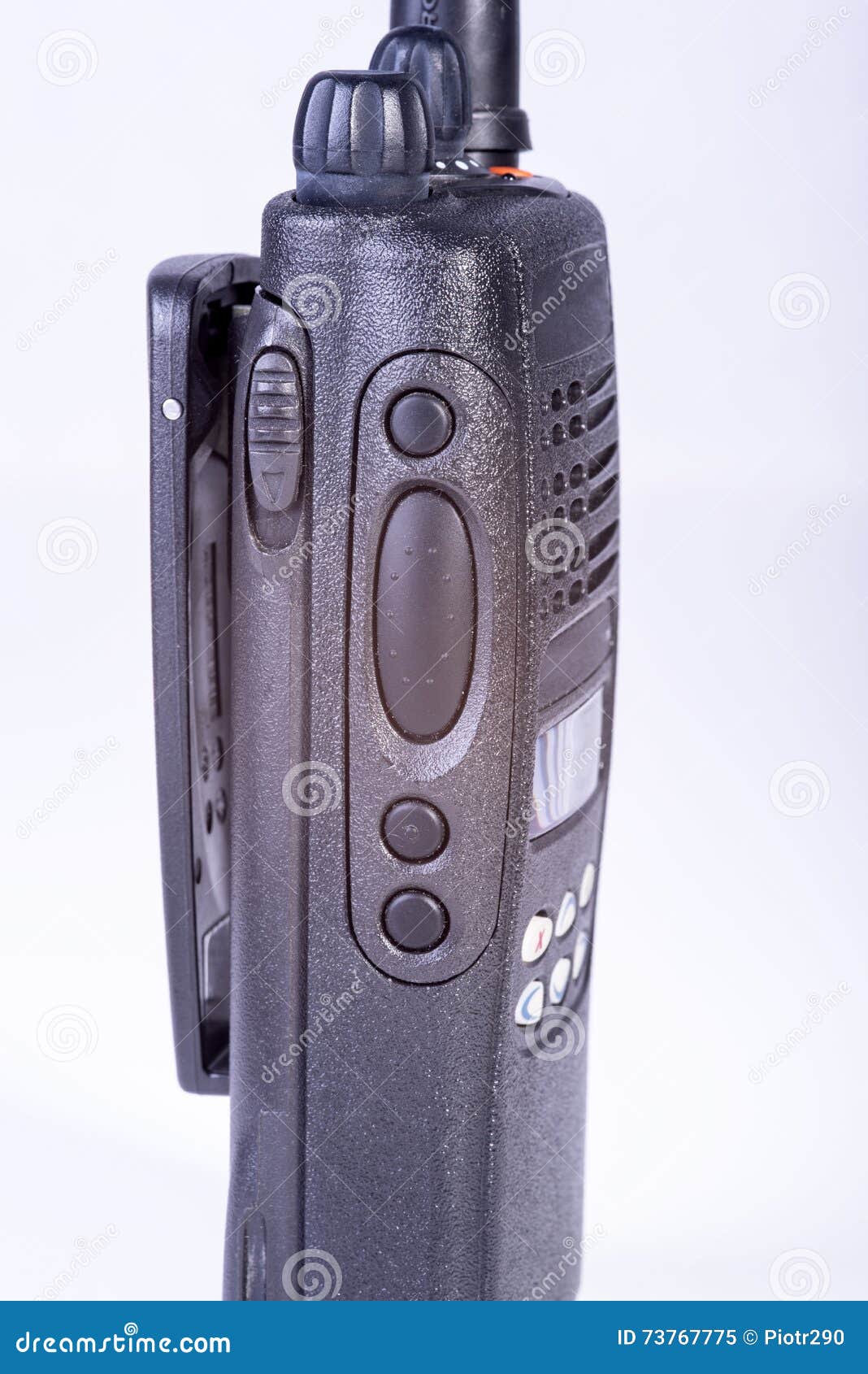 Poste Radio Portatif Professionnel Compact Noir Image stock - Image du ...