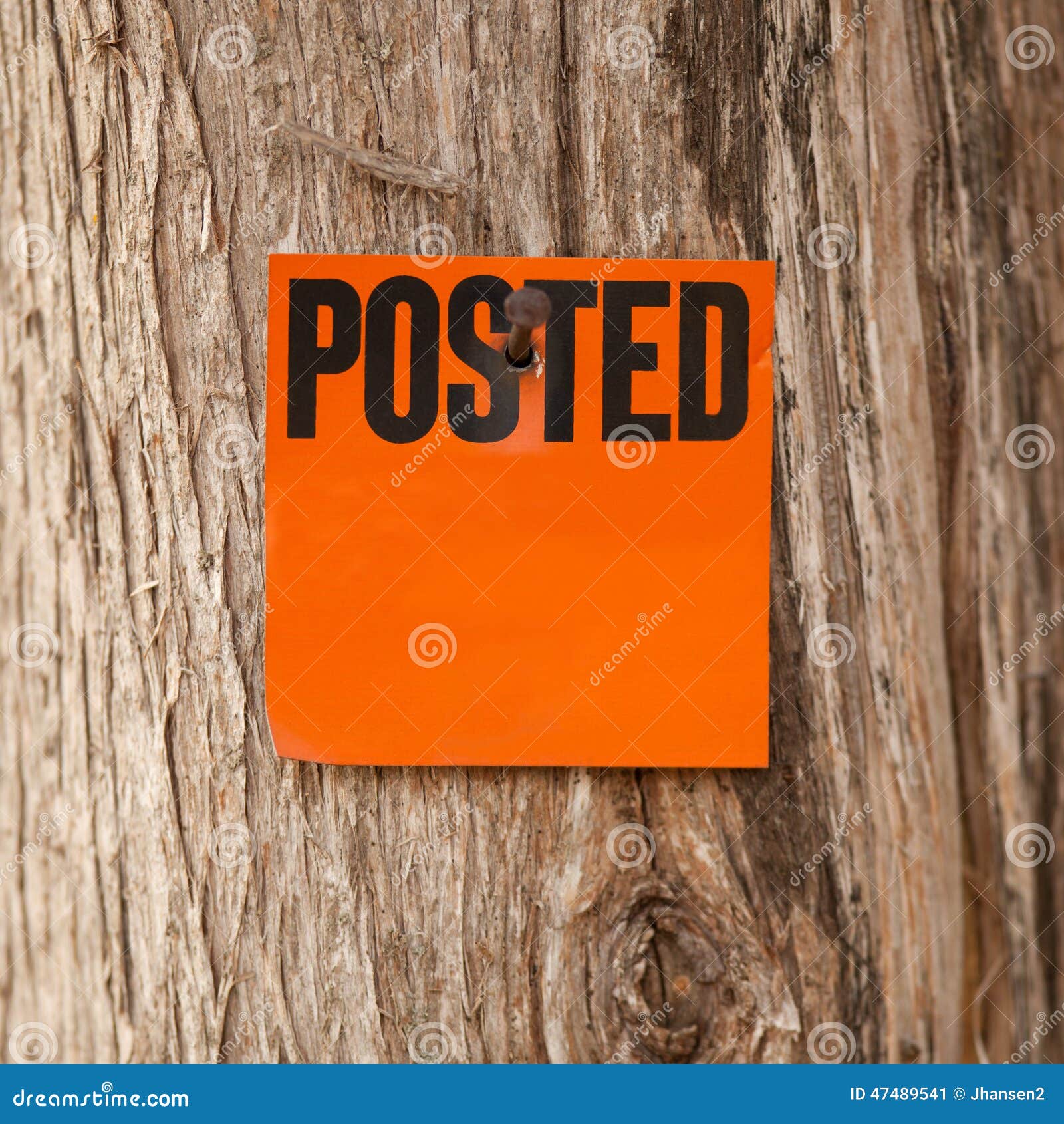 Posted Orange Notice stock image. Image of stained, gate - 47489541