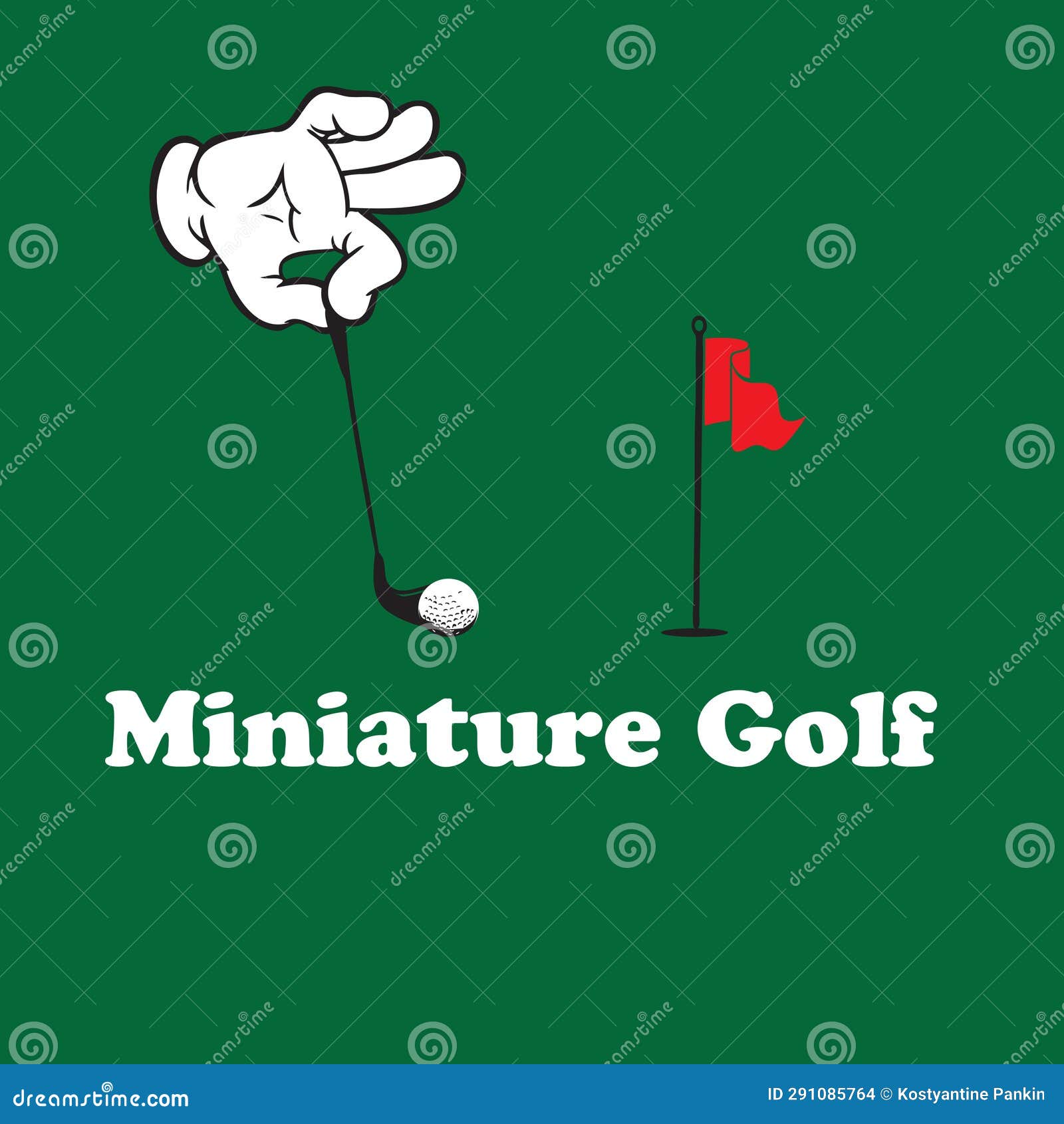 Miniature Golf poster stock illustration. Illustration of play - 291085764