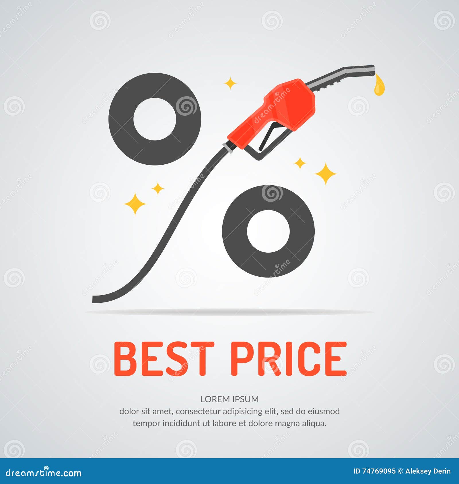Poster Advertising a Discount on Fuel. Stock Vector - Illustration of ...
