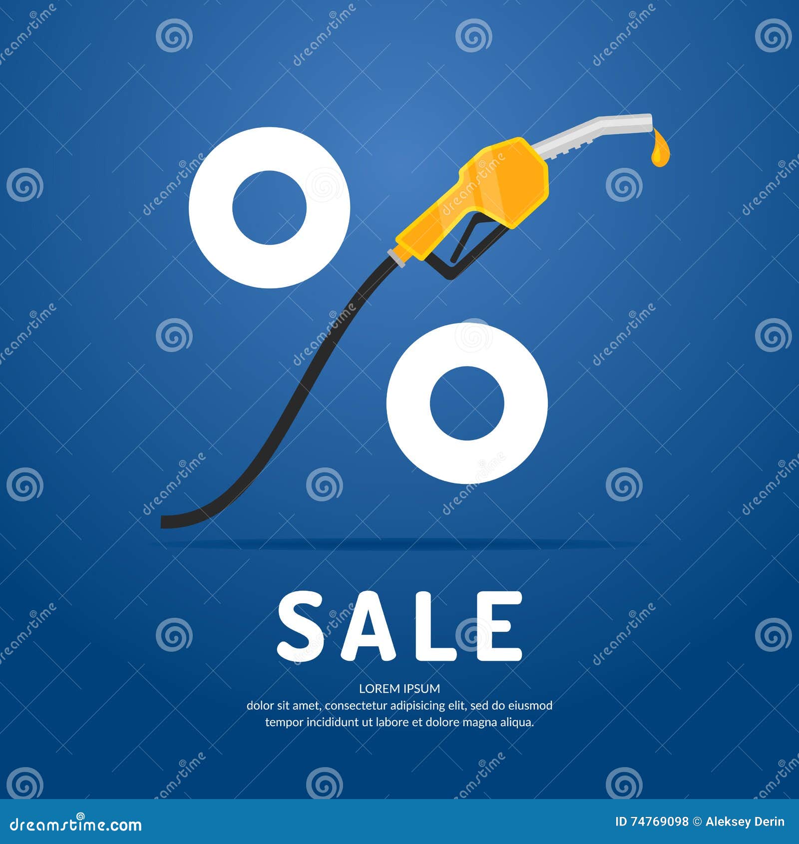 Poster Advertising a Discount on Fuel. Stock Vector - Illustration of ...