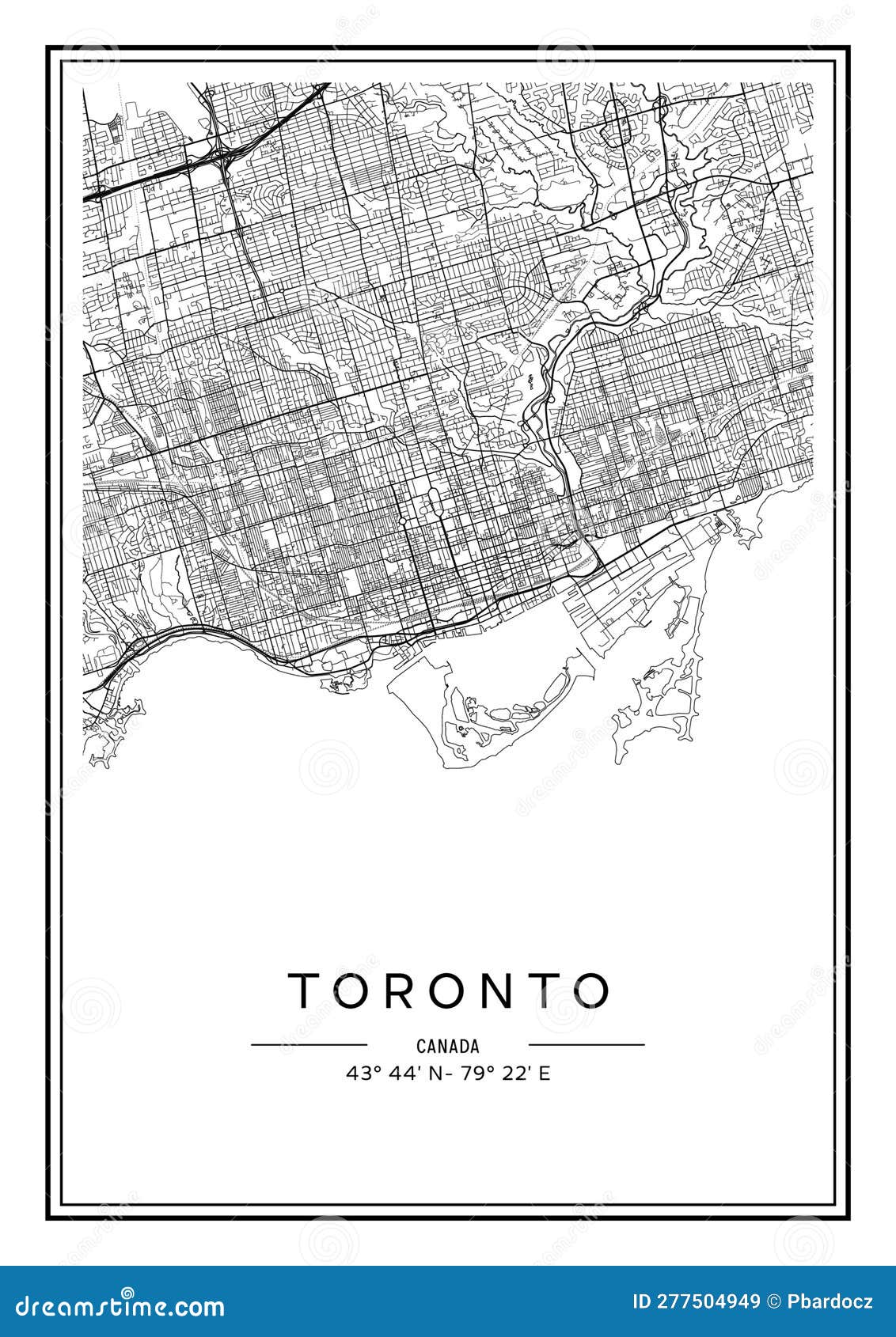 Map Of The City Of Toronto, Canada Cartoon Vector | CartoonDealer.com ...