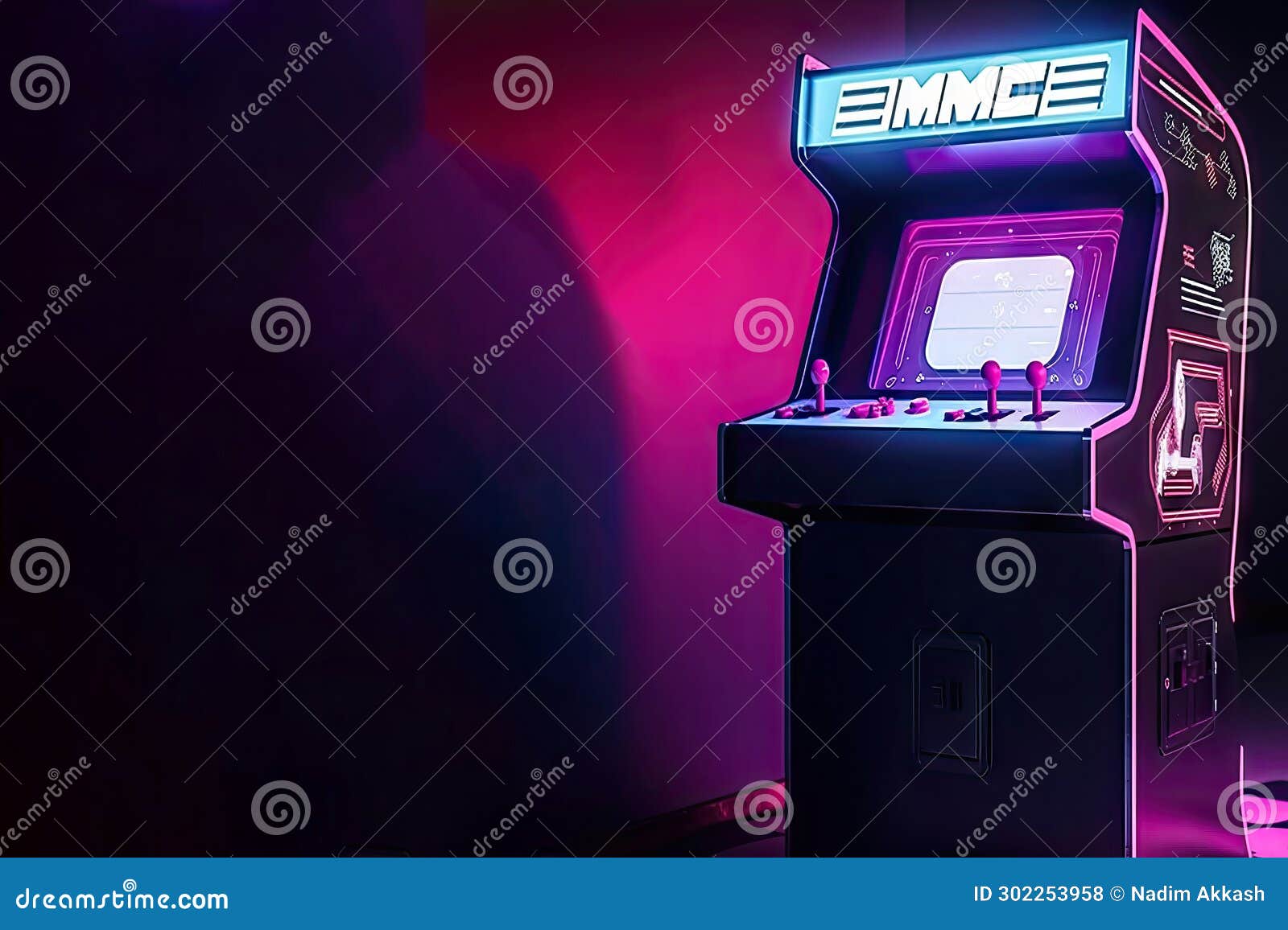 Poster Arcade Machine, Retro Wave Style Stock Illustration ...