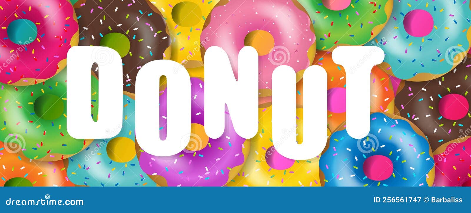 Poster Background with Bright Donuts Stock Vector - Illustration of ...