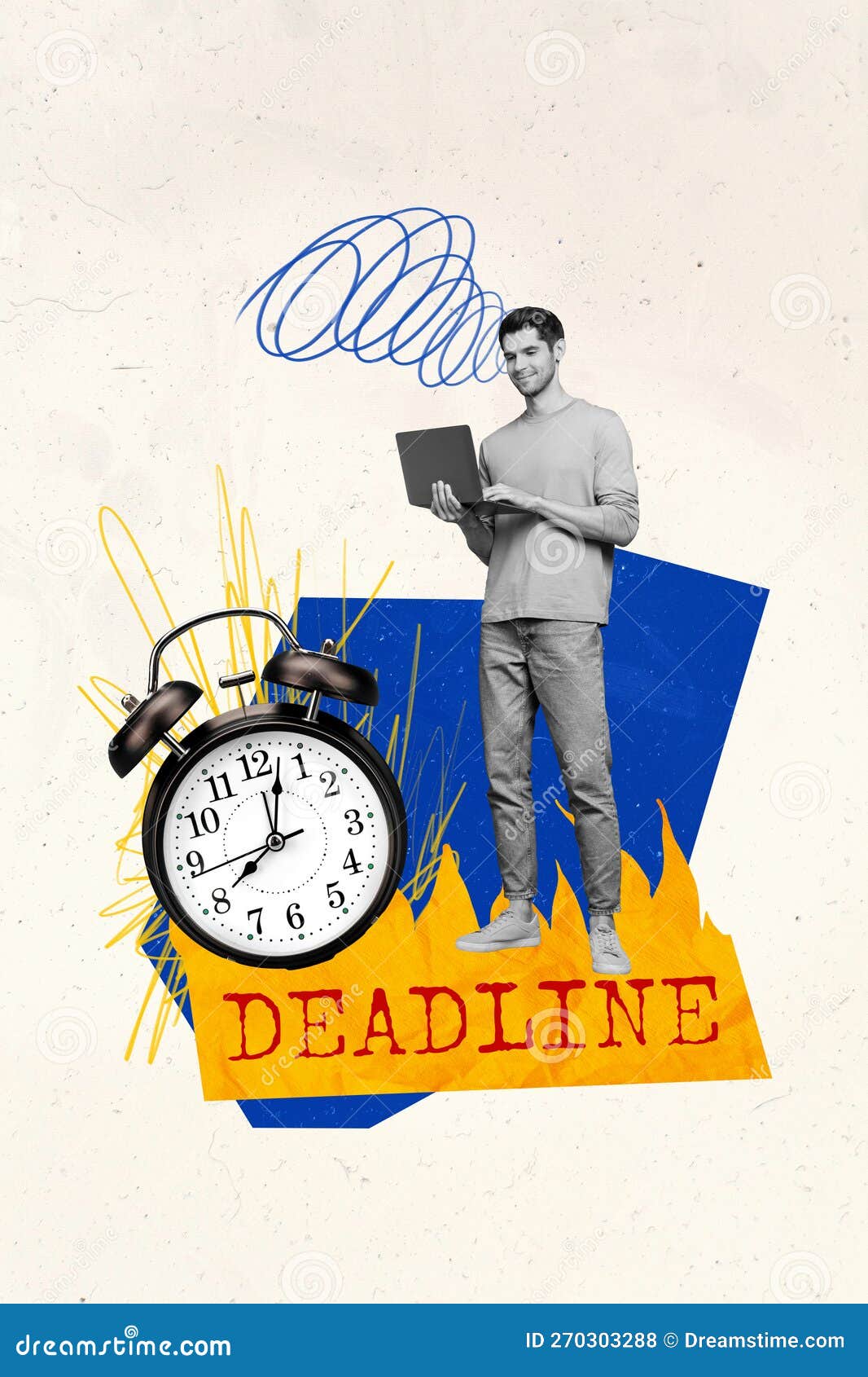 Poster Banner Template Collage of Professional Worker Use Netbook Work ...