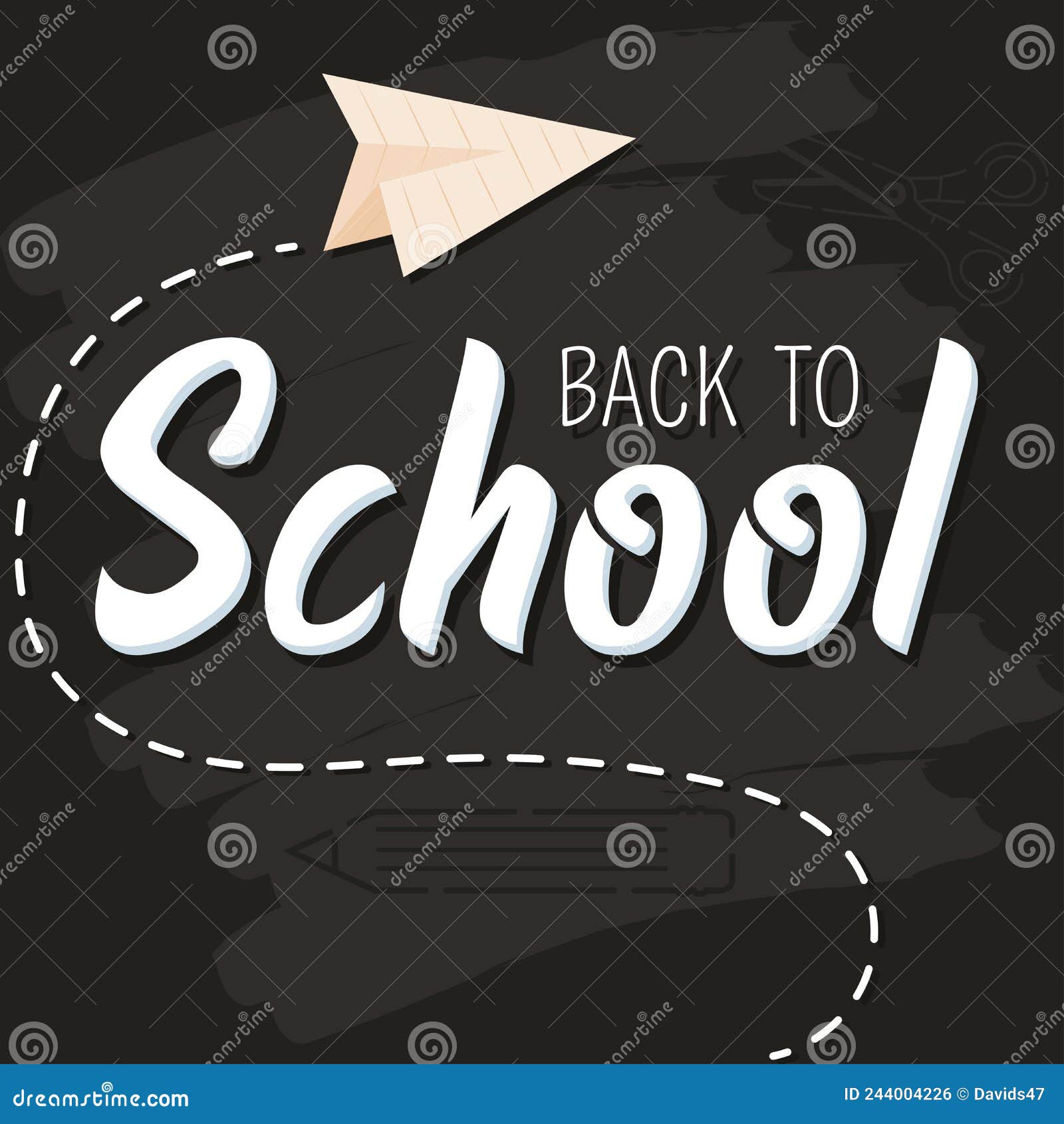 Poster Black Back To School Vector Illustration Stock Vector ...
