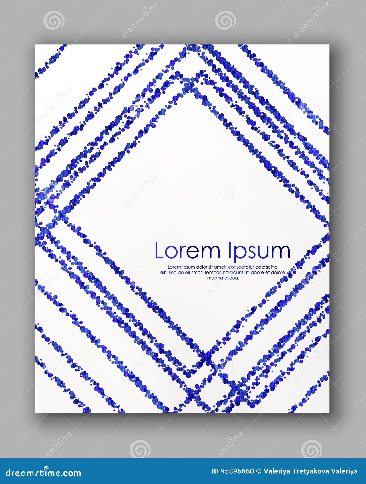 Poster with Blue Confetti, Sparkles, Glitter Frame and Space for Text ...