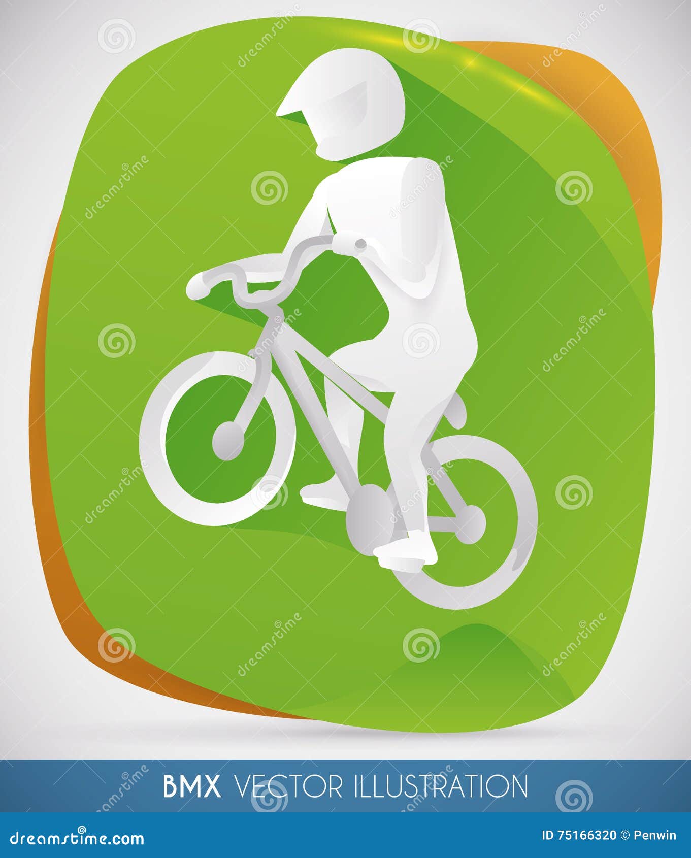 Poster with BMX Racer, Vector Illustration Stock Vector - Illustration ...