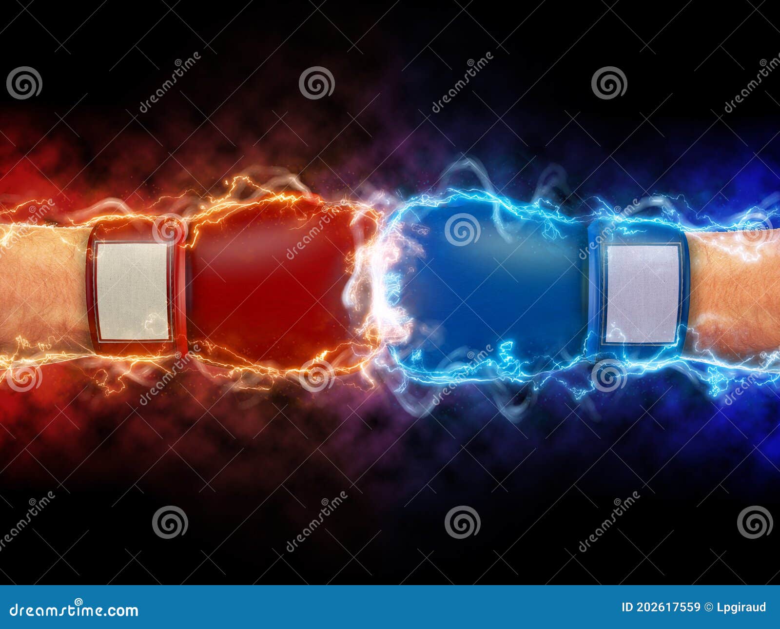 Boxing Gloves and Electric Waves Stock Illustration - Illustration of ...