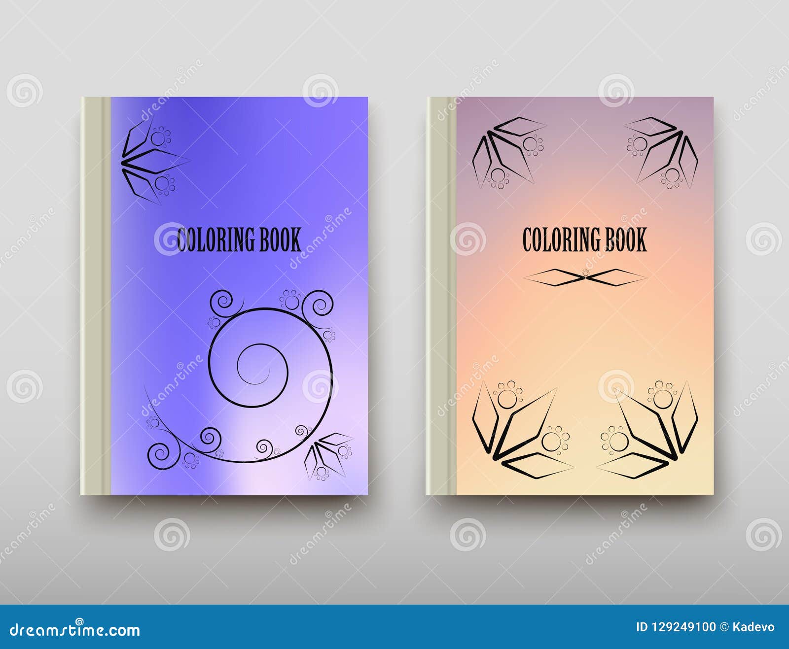 Leaflet Cover Presentation Abstract Geometric Background, Layout in A4 ...