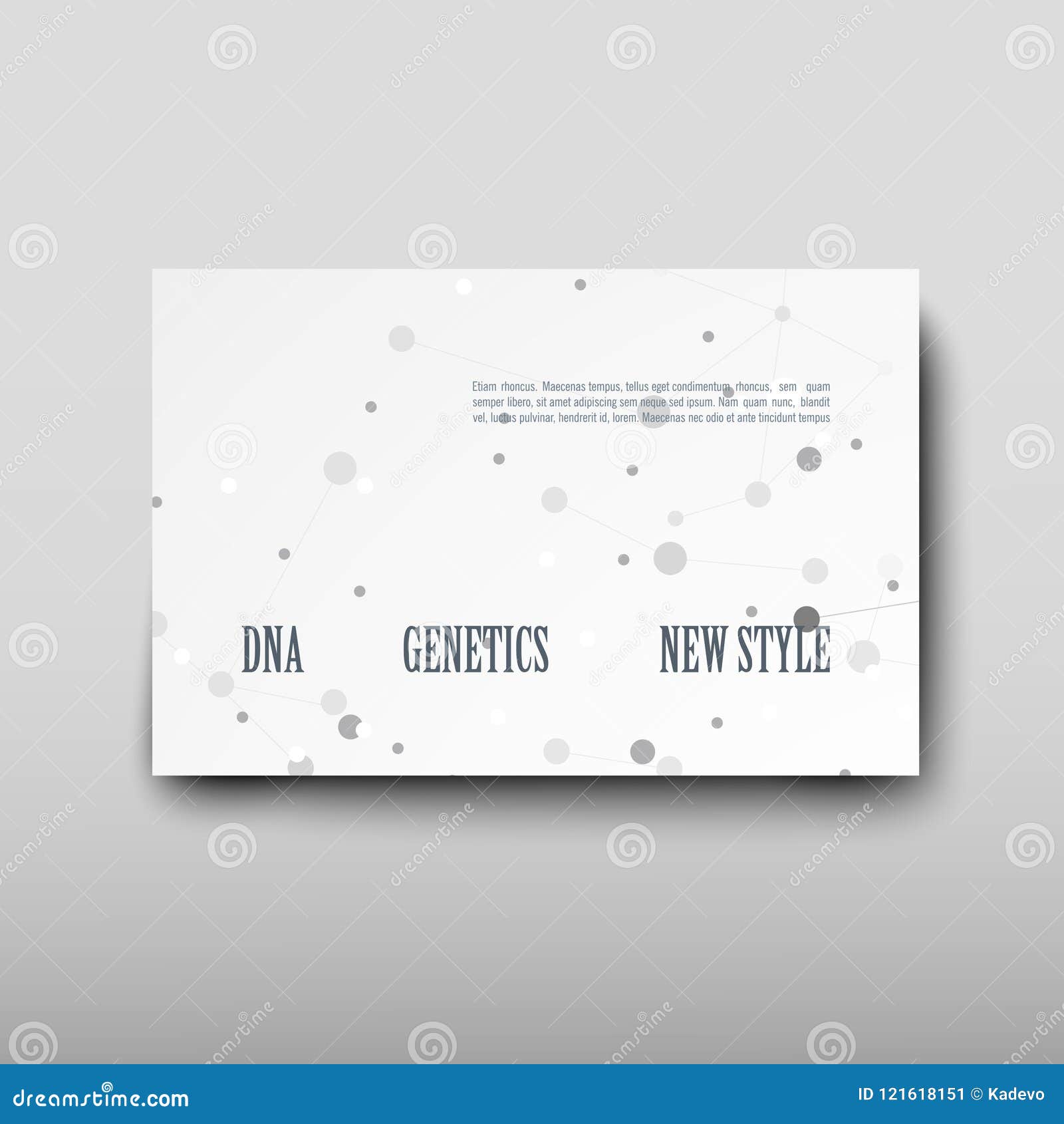 DNA Abstract Geometric Background, Layout in A4 Set Technology Brochure ...