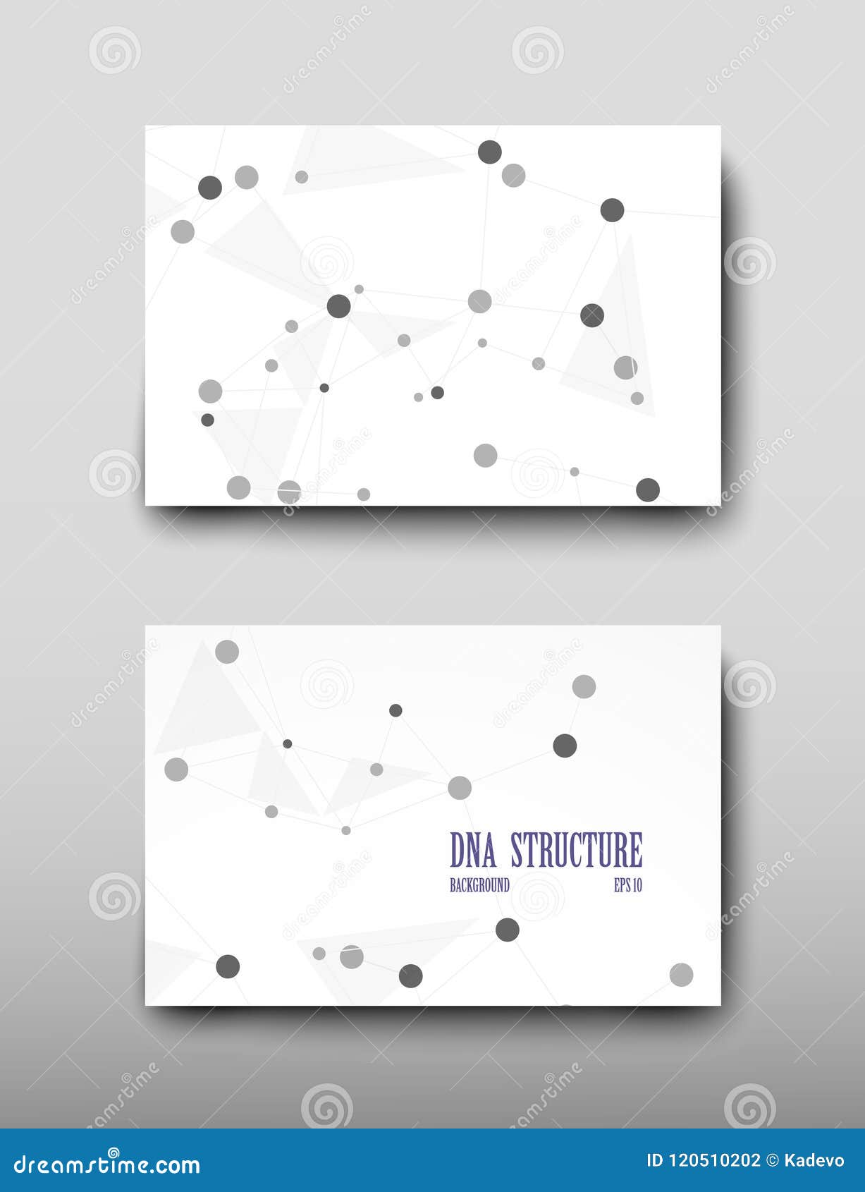 DNA Abstract Geometric Background, Layout in A4 Set Technology Brochure ...