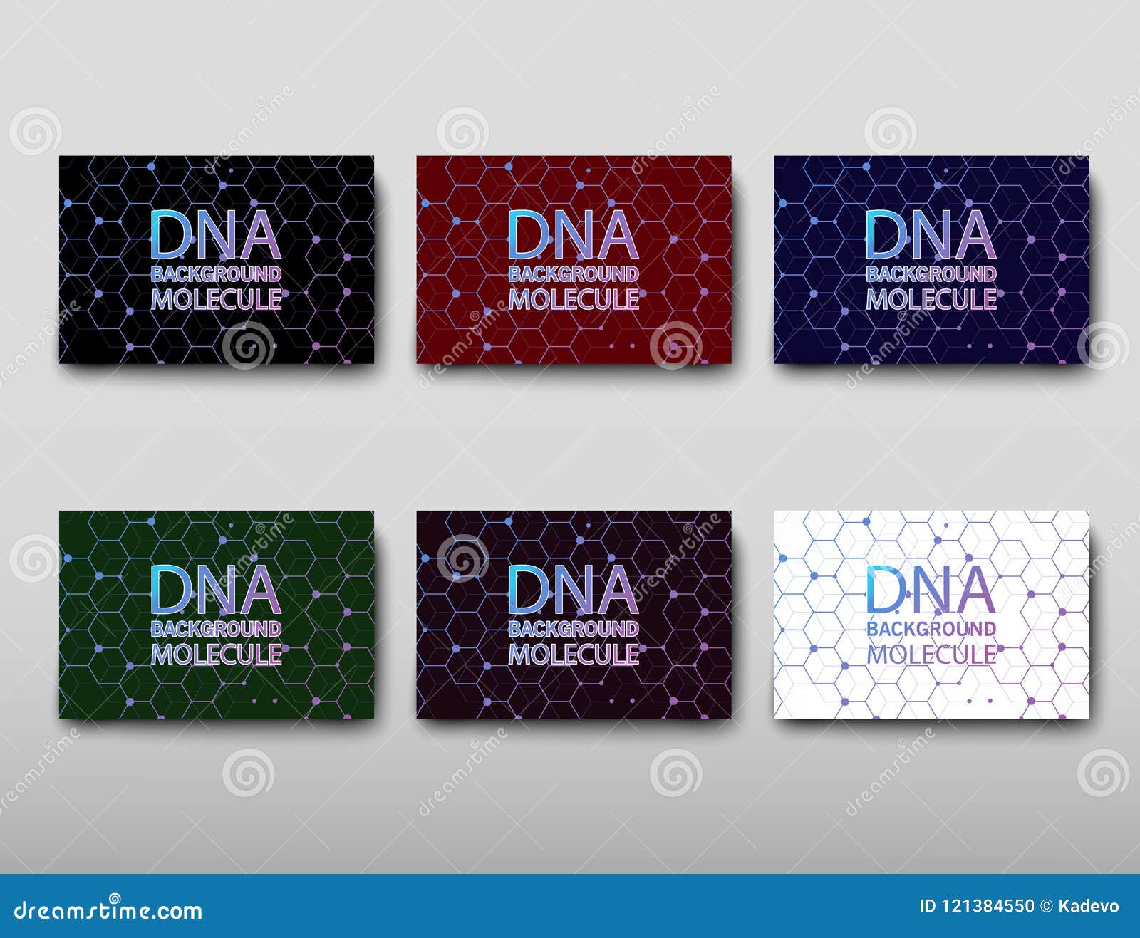 DNA Abstract Geometric Background, Layout in A4 Set Technology Brochure ...