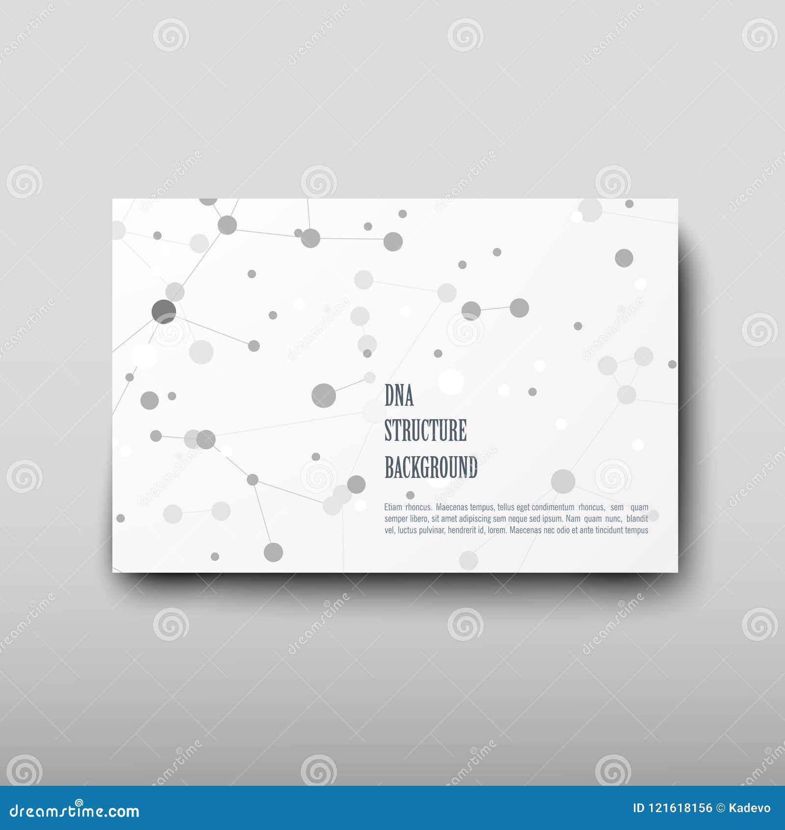 DNA Abstract Geometric Background, Layout in A4 Set Technology Brochure ...