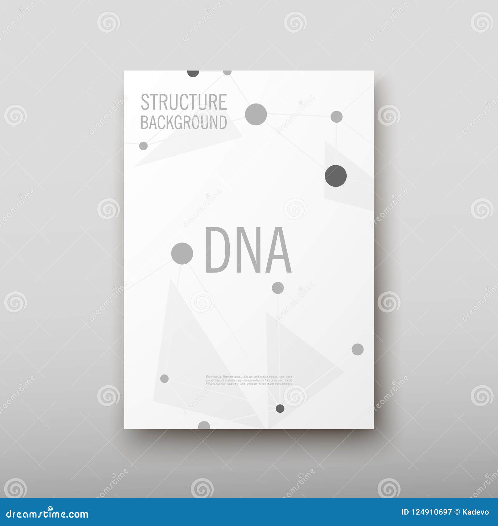 DNA Abstract Geometric Background, Layout in A4 Set Technology Brochure ...