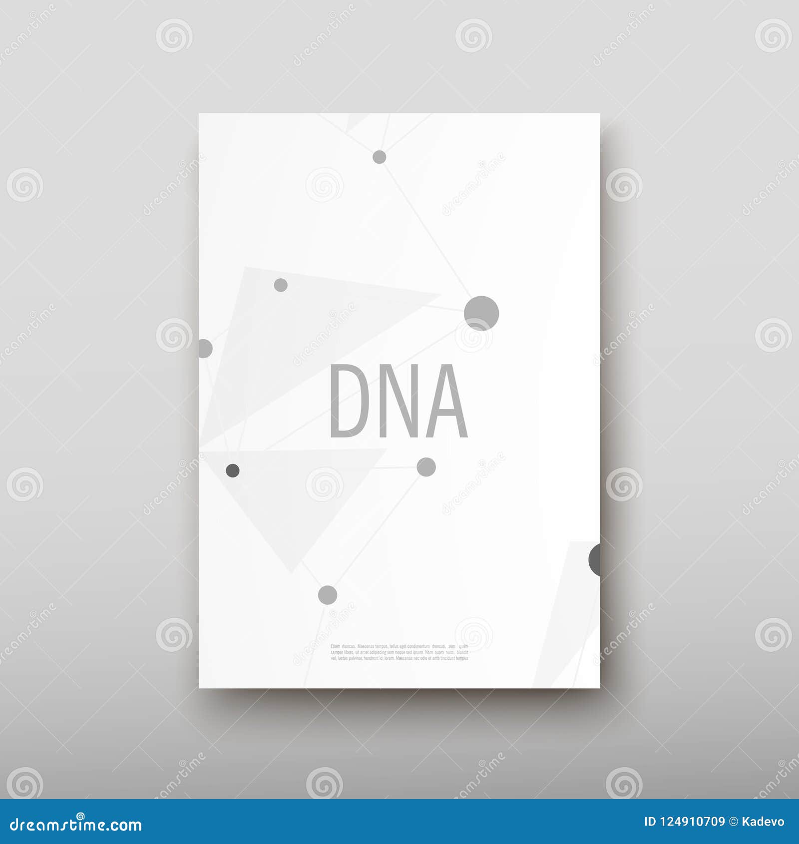 DNA Abstract Geometric Background, Layout in A4 Set Technology Brochure ...